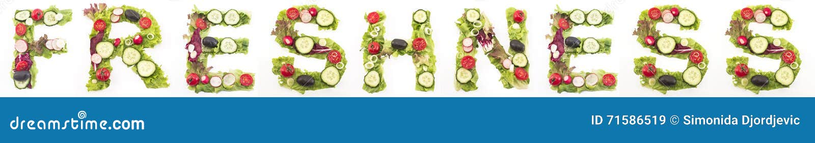 Word Freshness Made of Salad Stock Image - Image of healthy, cucumber ...