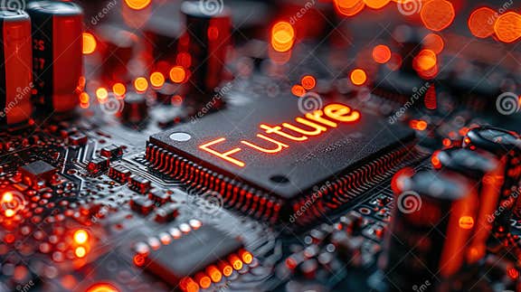 The Word "Future" Creatively Assembled from Futuristic-looking ...