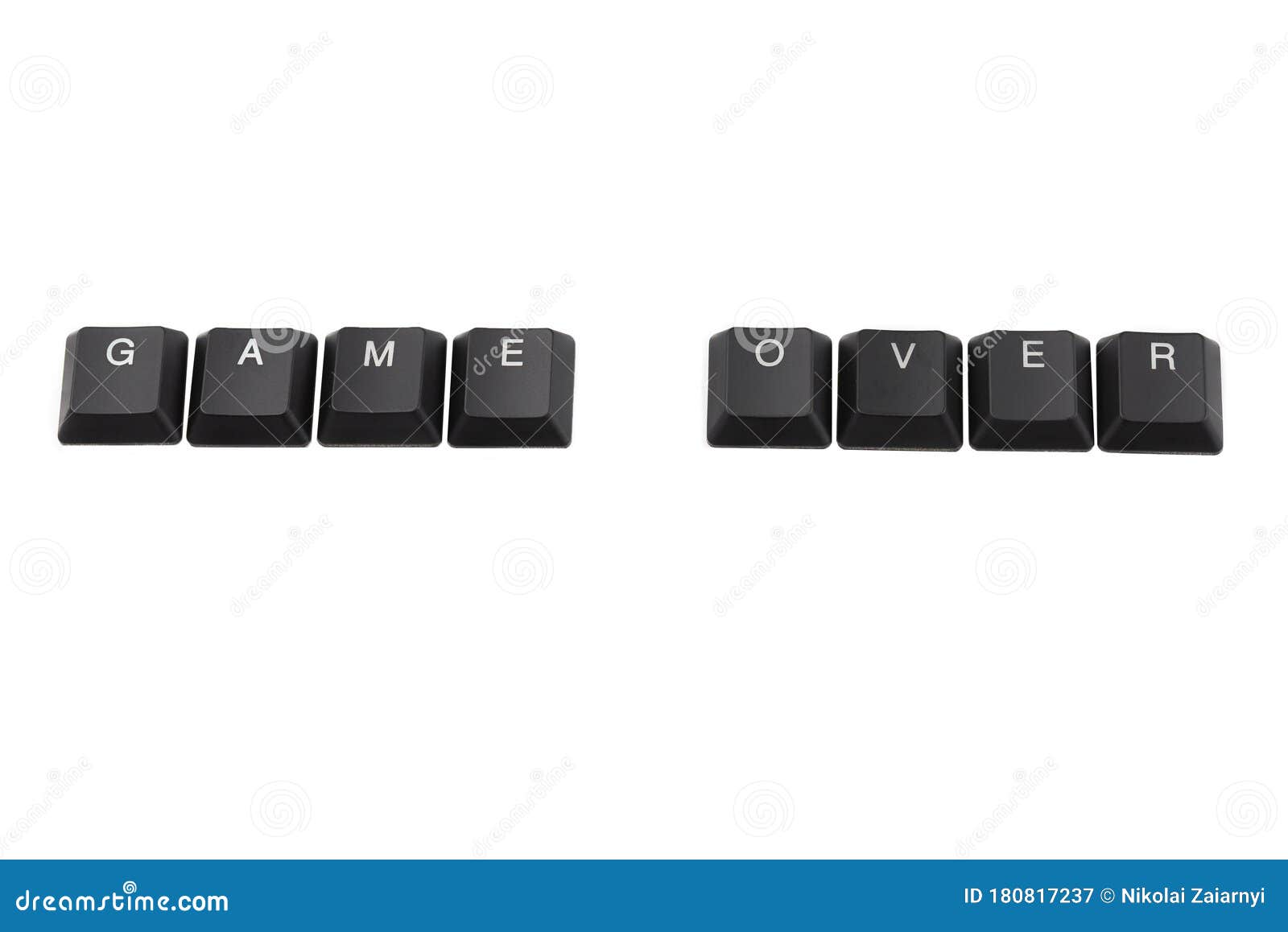 Word Game Over Written on Keyboard Stock Image - Image of equipment ...