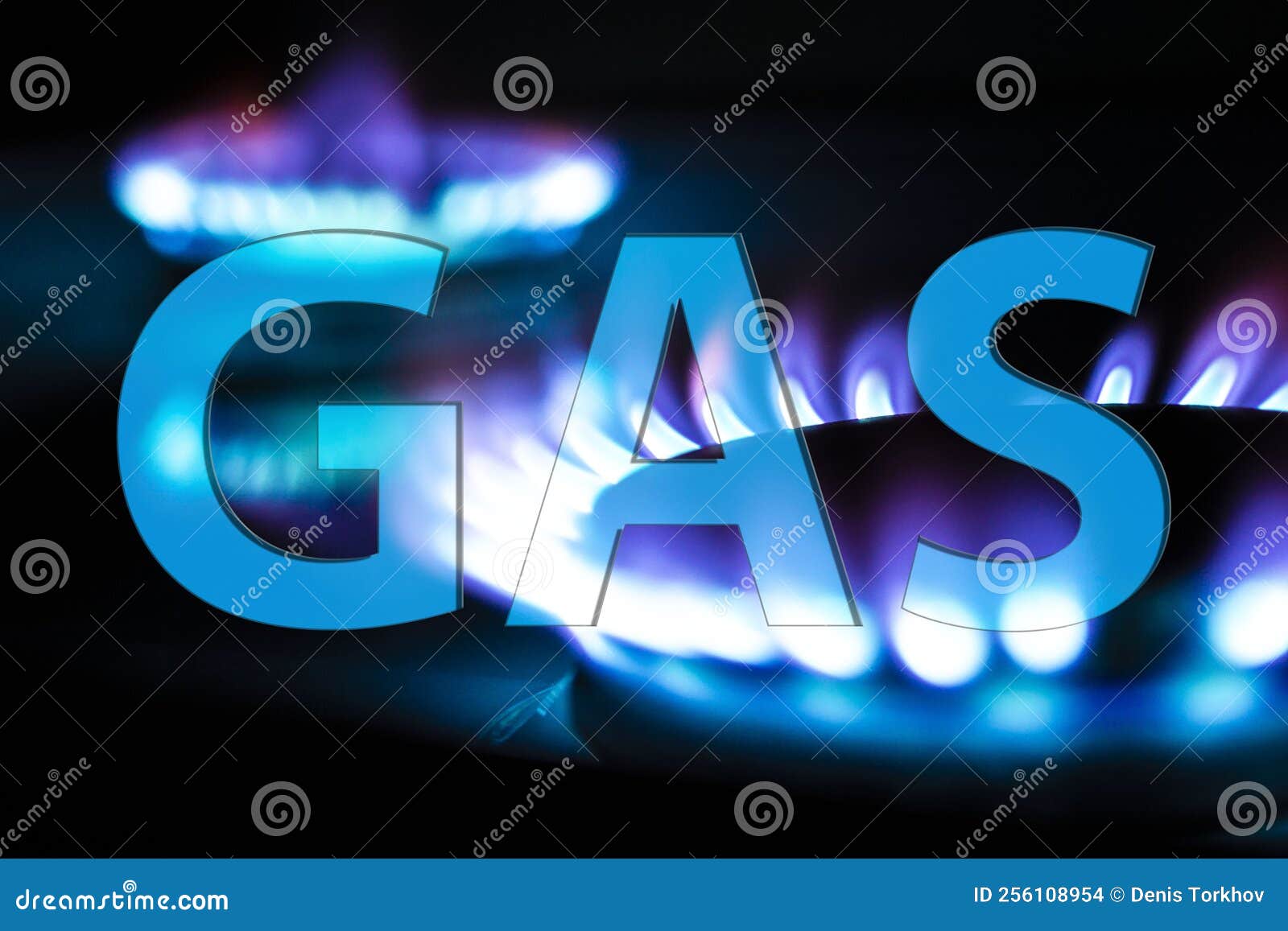 Gas Word With Burner Flame Background Stock Image | CartoonDealer.com ...