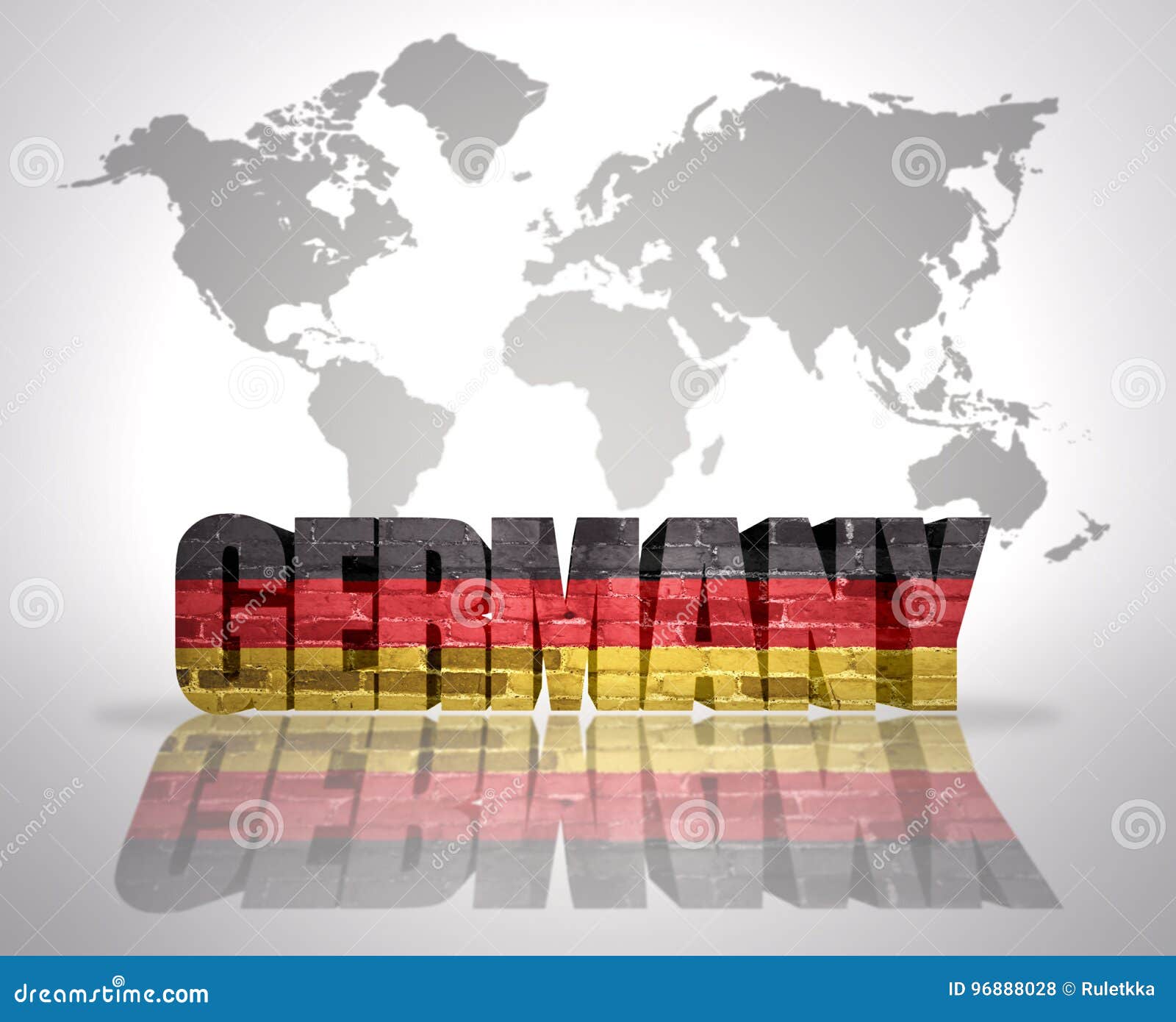 Word Germany on a World Map Background Stock Illustration ...