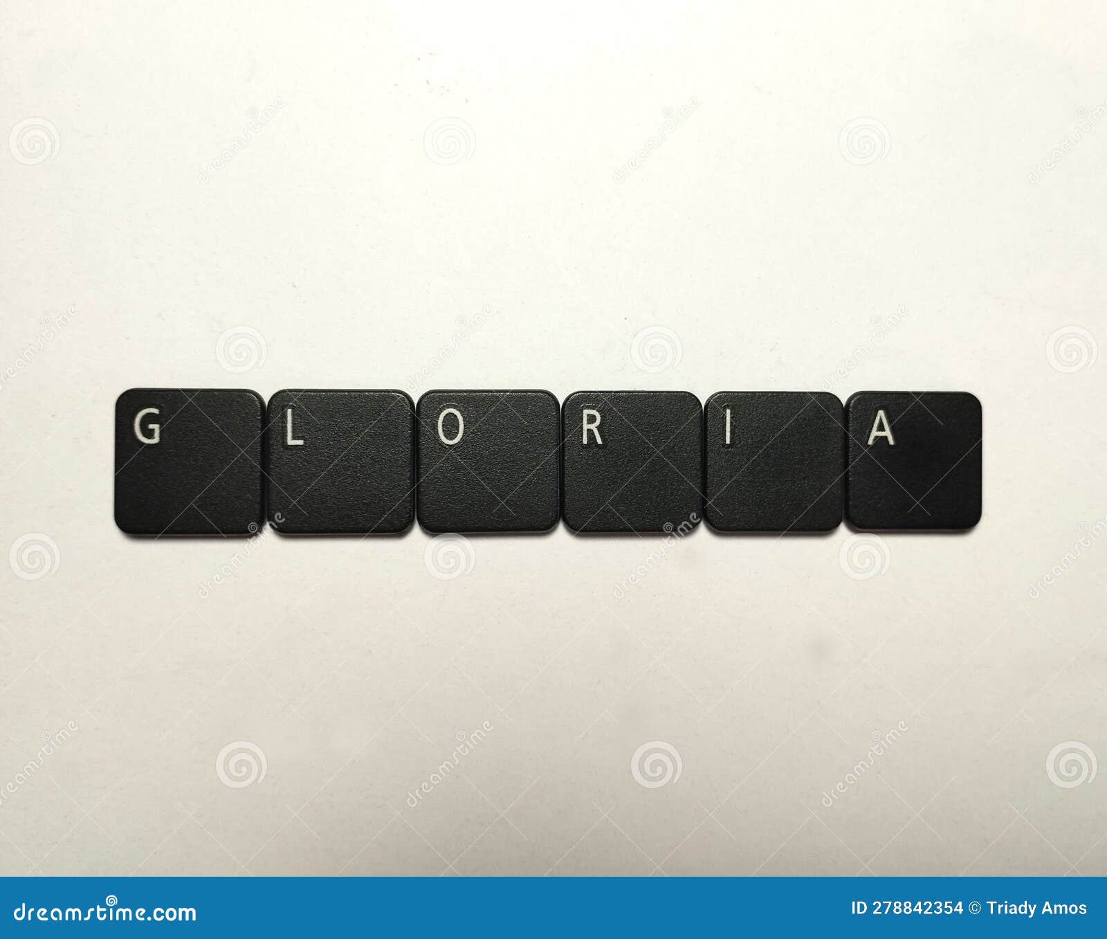 Word GLORIA Written on Keyboard Keys Stock Photo - Image of keys ...