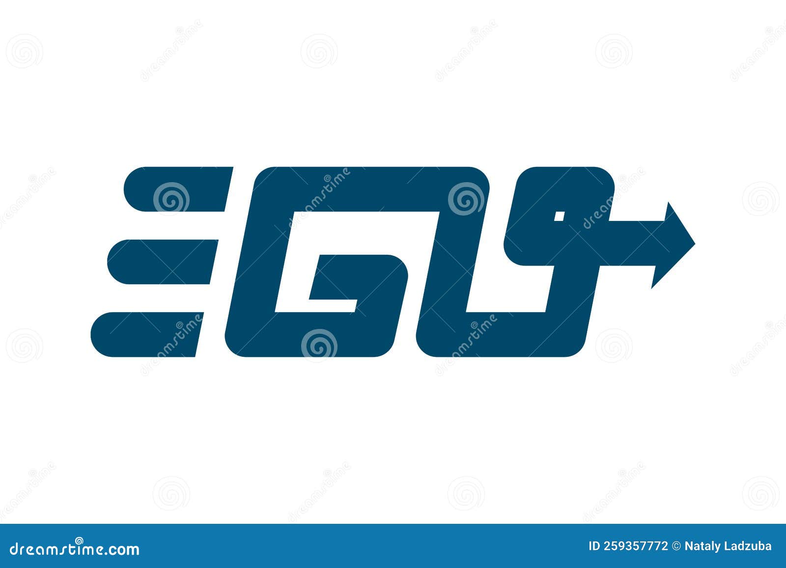 Word Go with Arrow. Blue Vector Lettering on White Background Stock ...