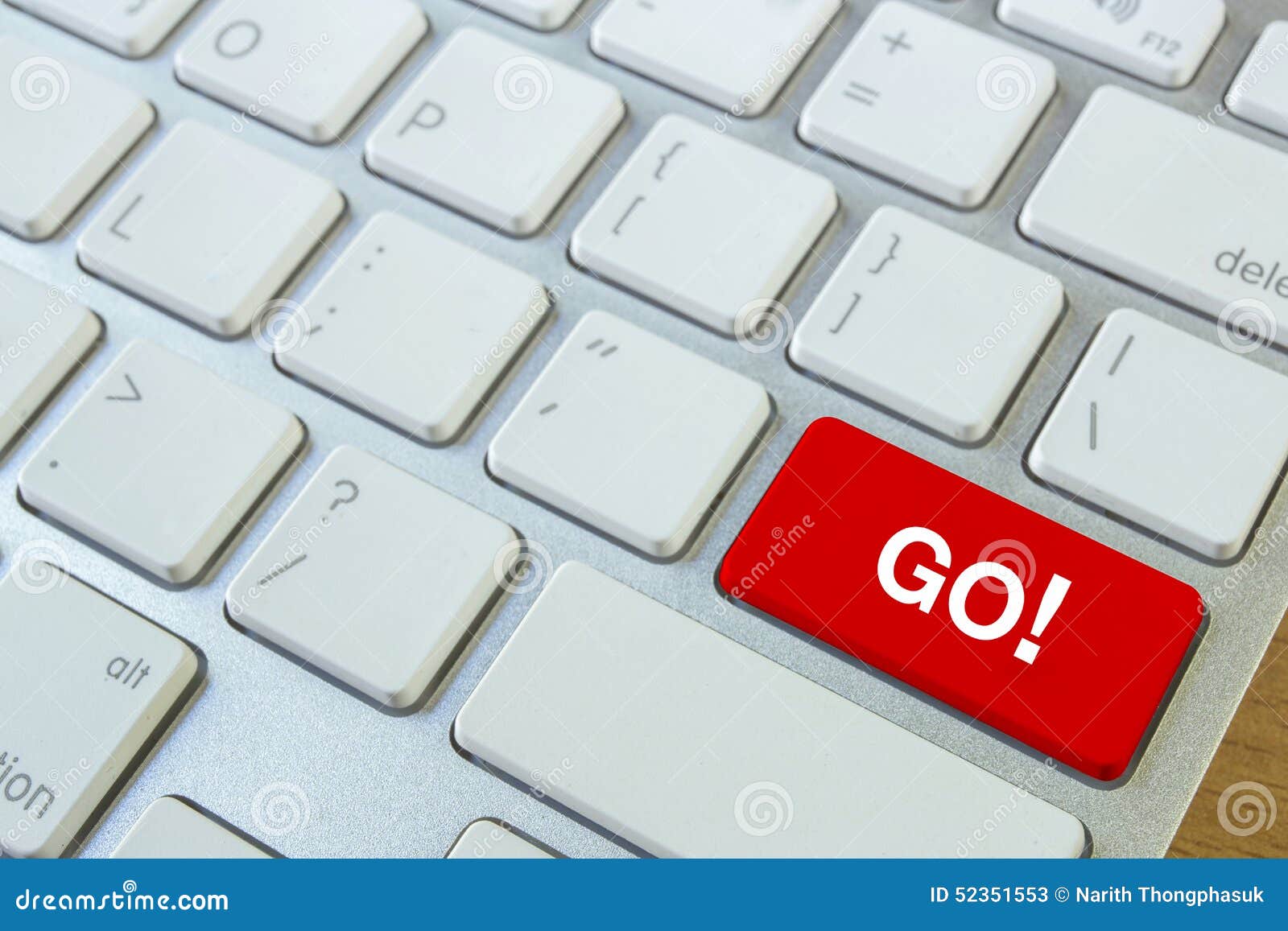 Word Go Written on a Red Computer Keyboard Key Stock Image - Image of ...