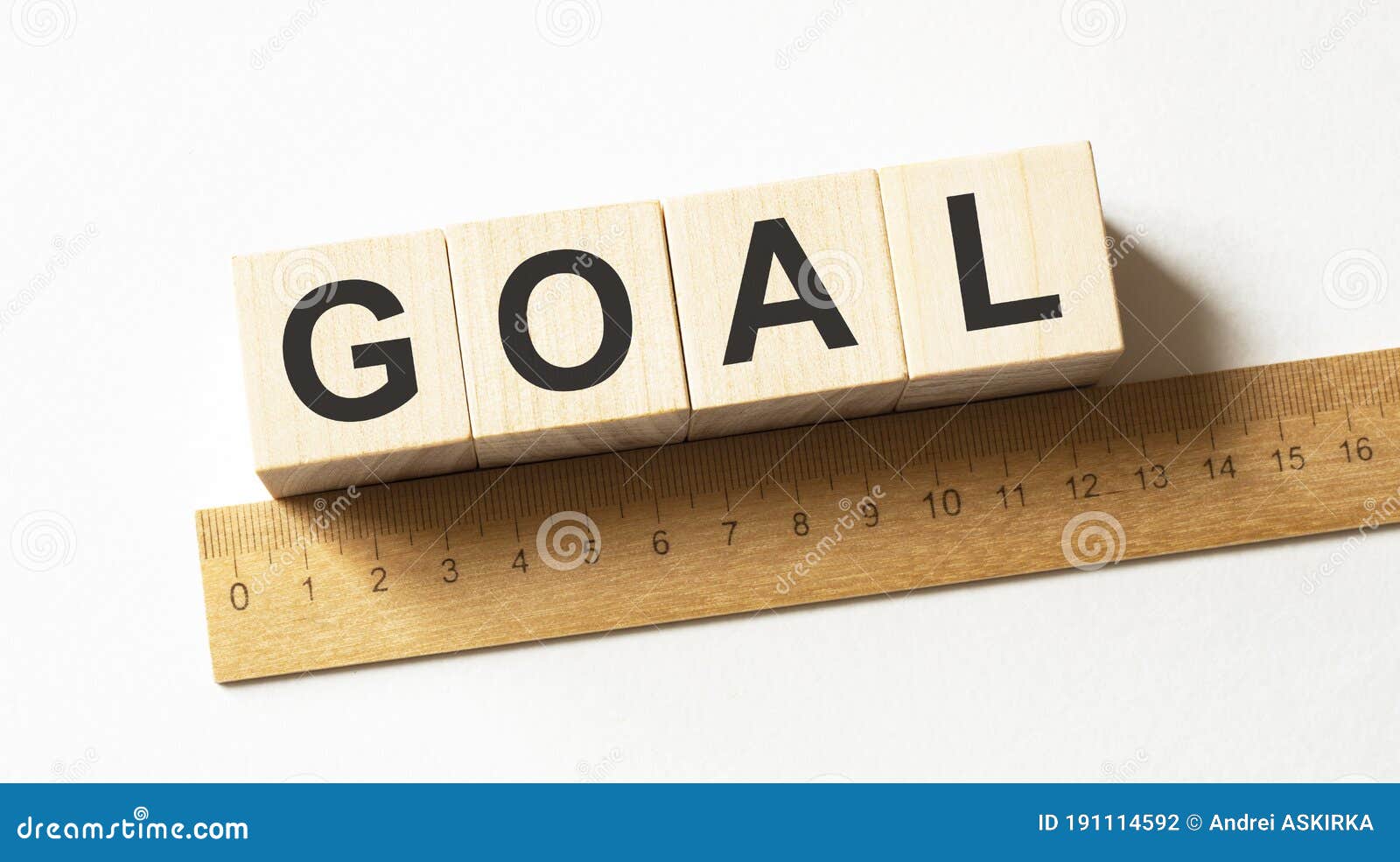 Word Goal Made with Wood Building Blocks Stock Photo - Image of quote ...
