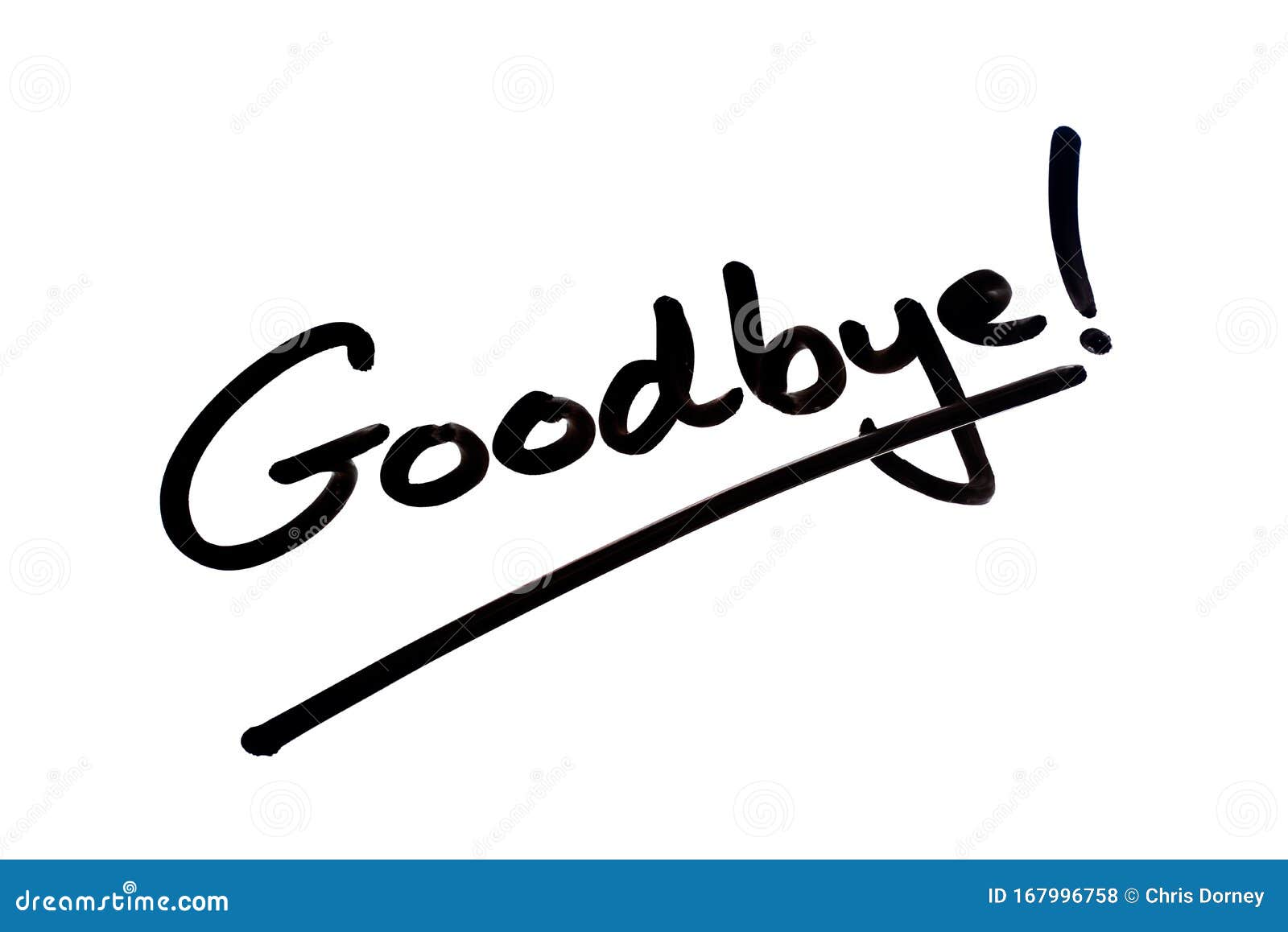 Goodbye stock illustration. Illustration of sign, black - 167996758