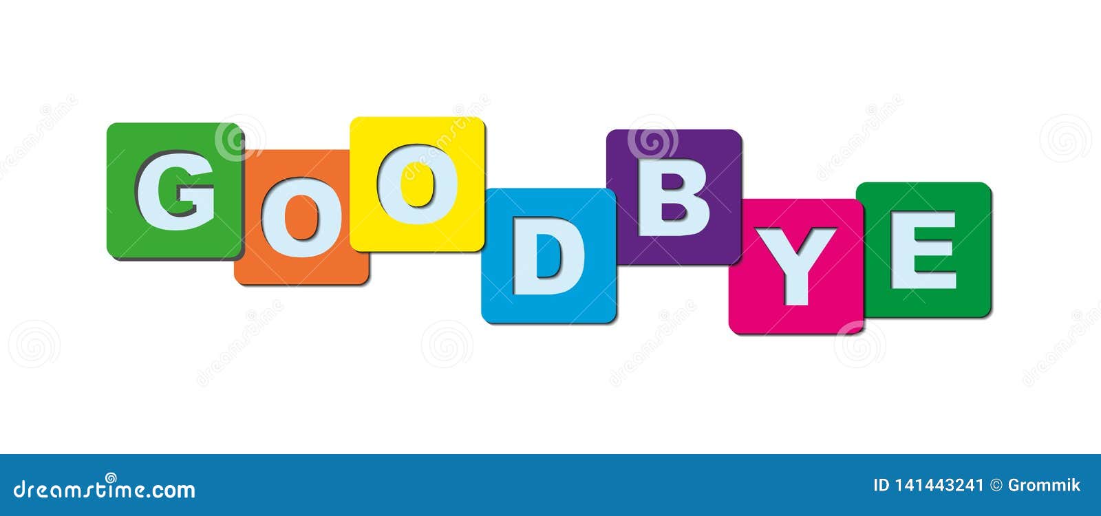 Word Goodbye is Made of Cubes with Letters Stock Vector - Illustration ...