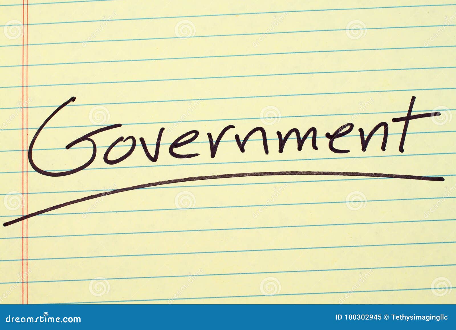 Government on a Yellow Legal Pad Stock Image - Image of city, notion ...