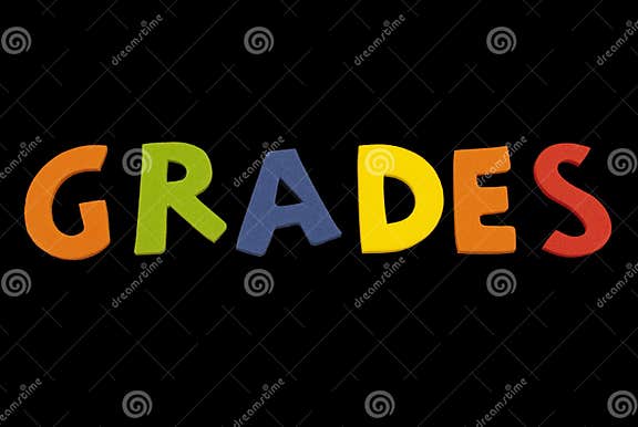 Word Grades stock photo. Image of spelled, colors, blue - 8615906