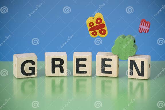Word GREEN stock illustration. Illustration of green - 29553478