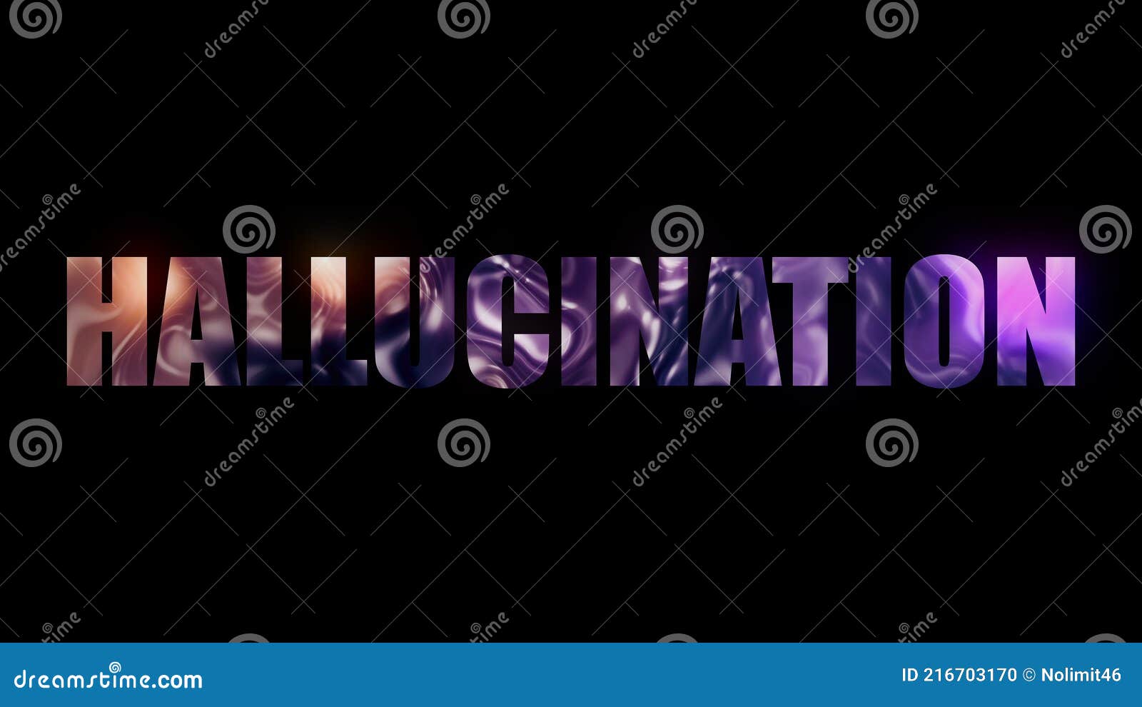 Word Hallucination of Letters with a Plasma Effect, 3d Rendering ...