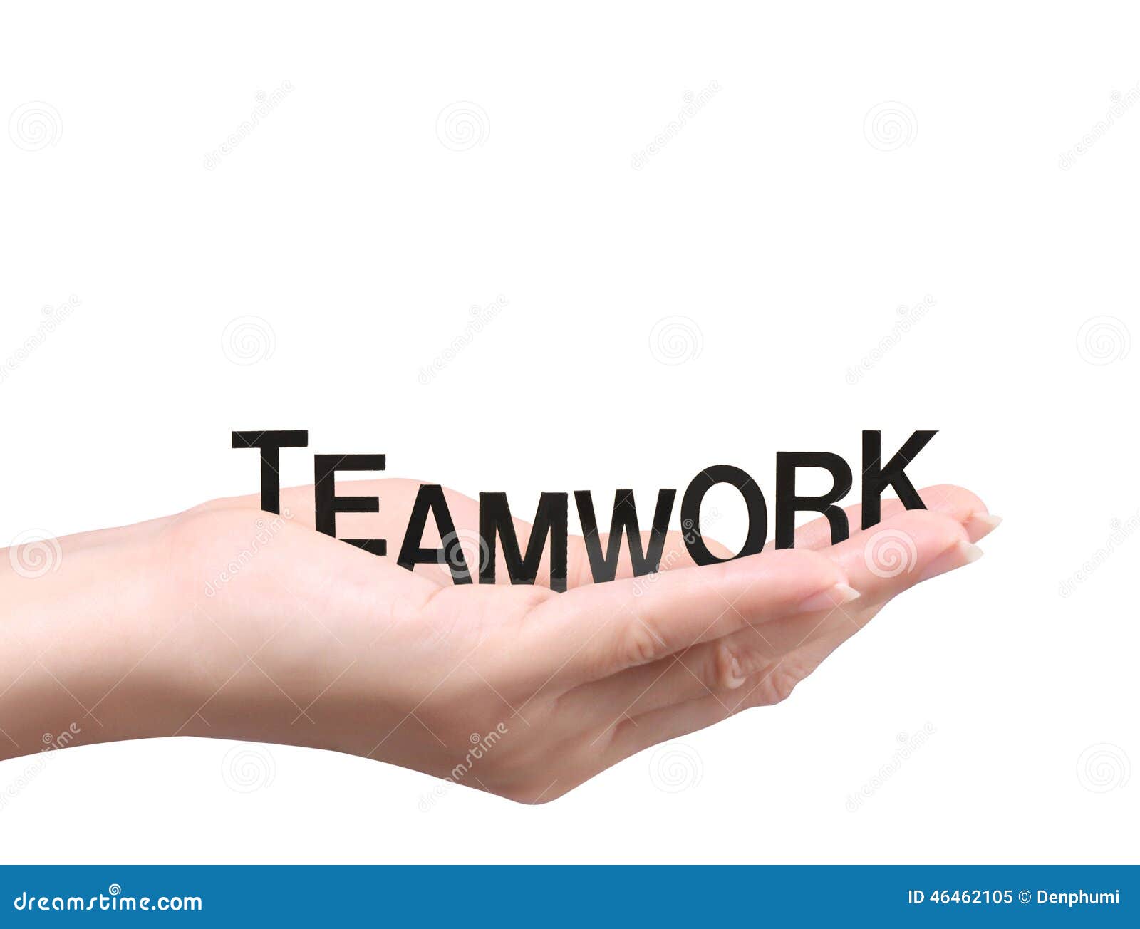 The word in a hand stock image. Image of partnership - 46462105