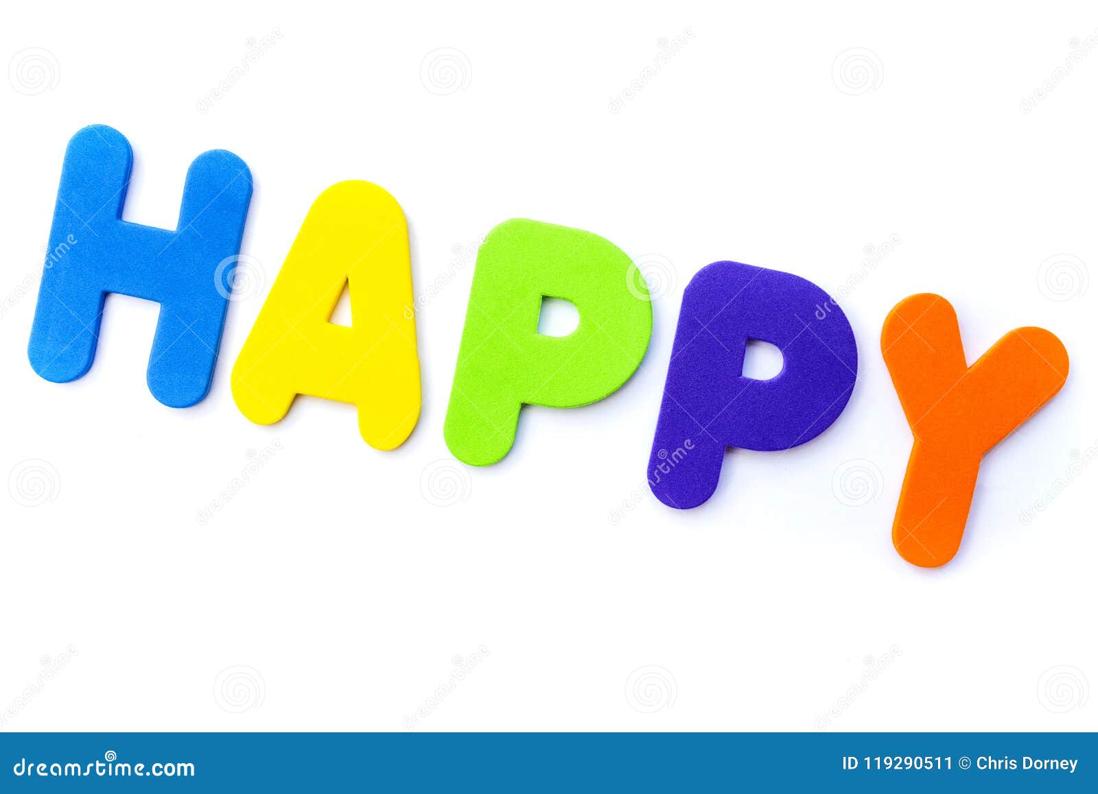 The word HAPPY stock image. Image of colourful, happy - 119290511