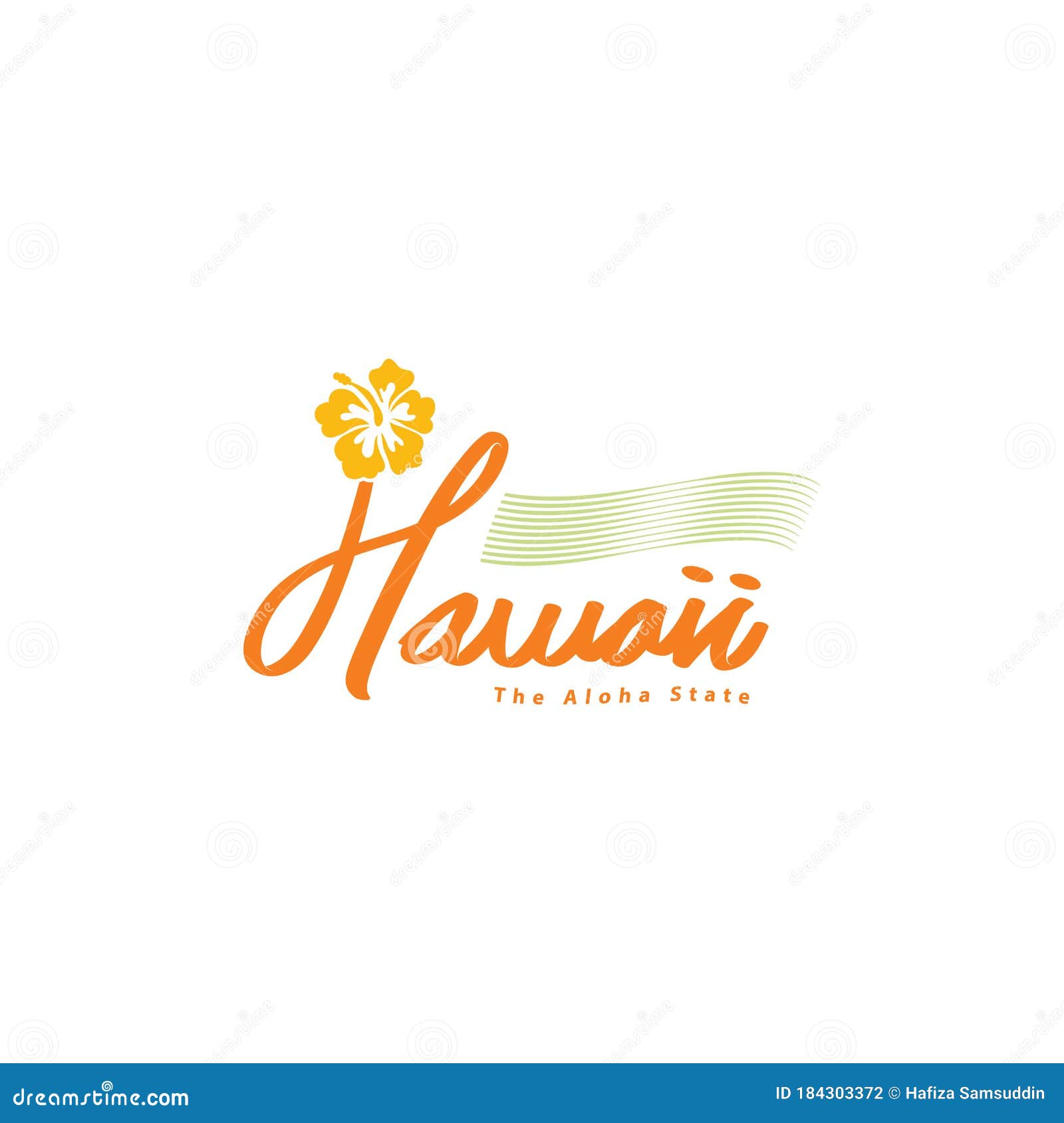 Word Hawaii. Vector Illustration Decorative Background Design Stock ...