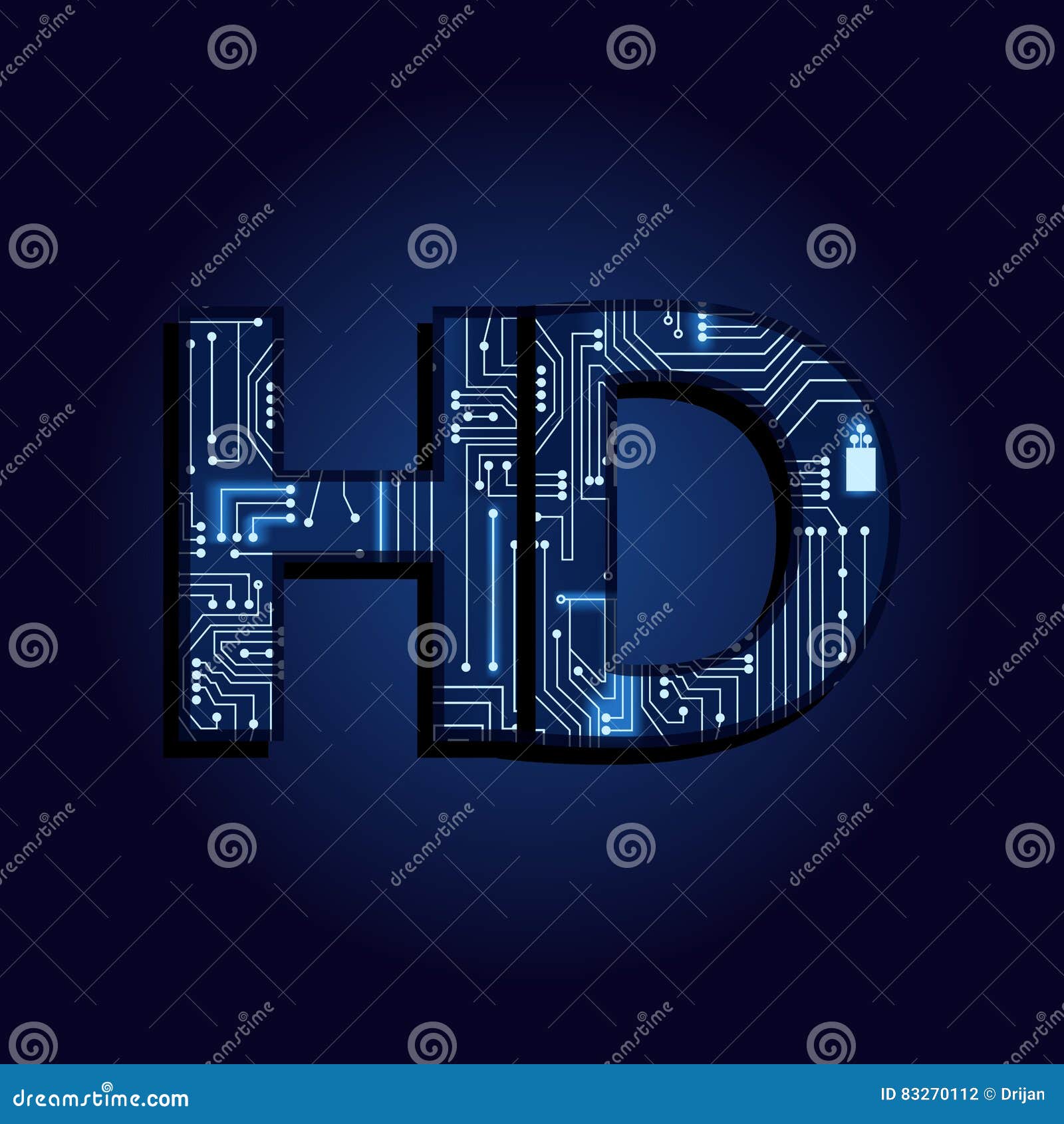 Word HD with Electronic Circuit Stock Vector - Illustration of ...