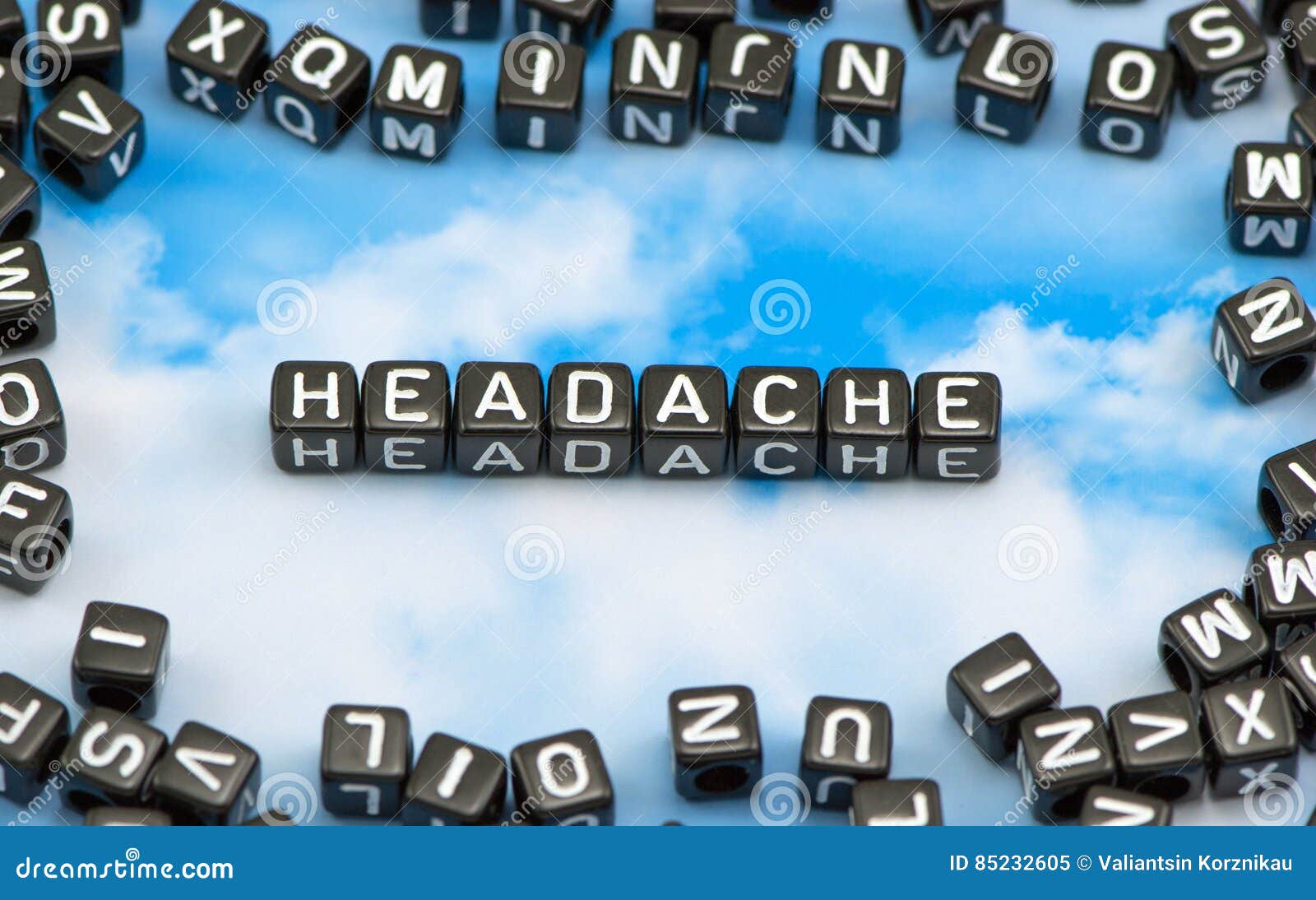 The word Headache morning stock image. Image of medical - 85232605