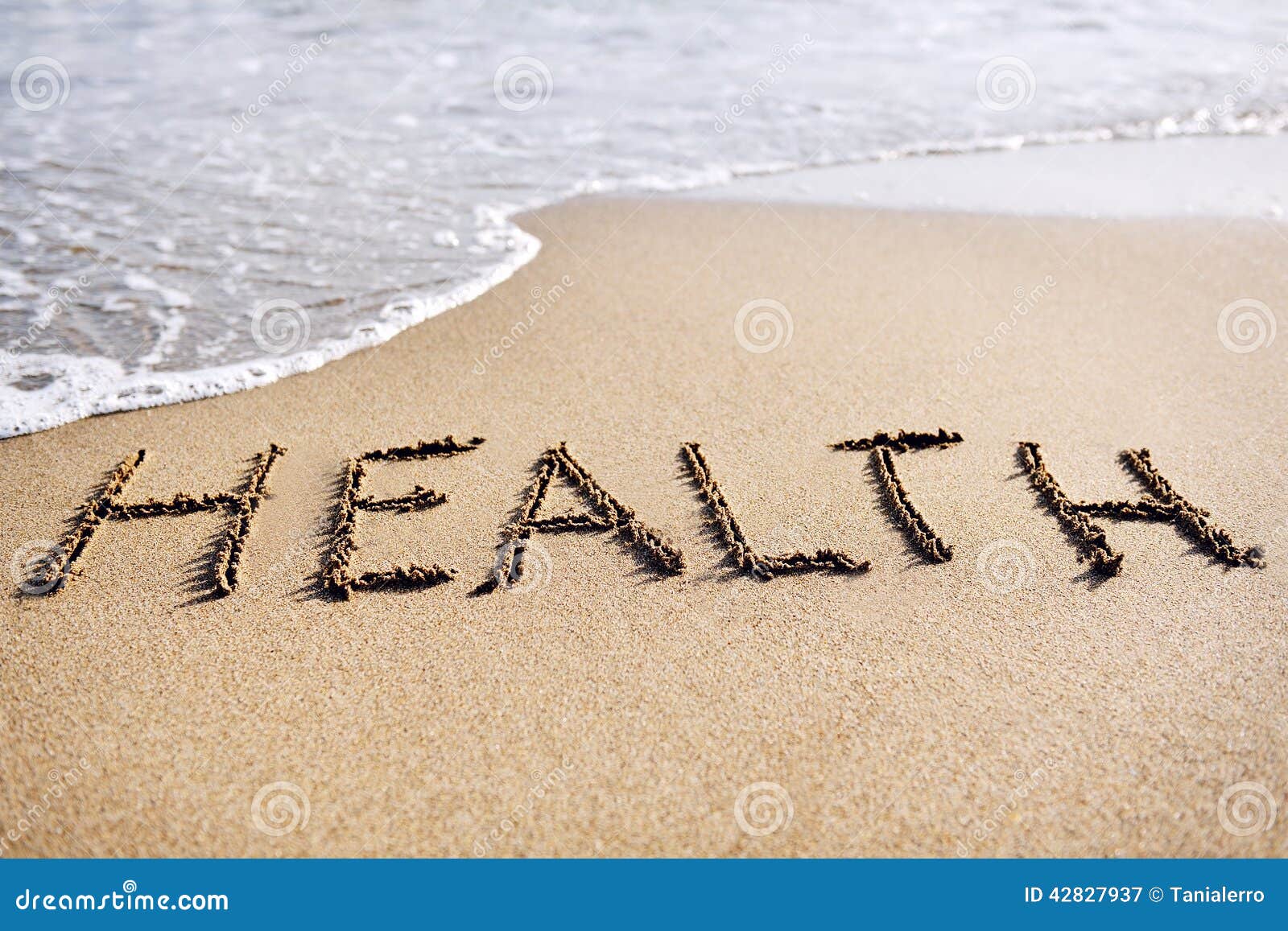 Word Health Written In The Beach Sand Stock Photo - Image: 42827937