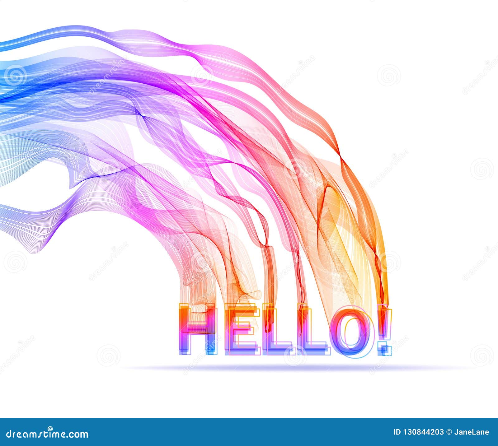 The Word Hello, Colored Modern Letters Stock Vector - Illustration of ...