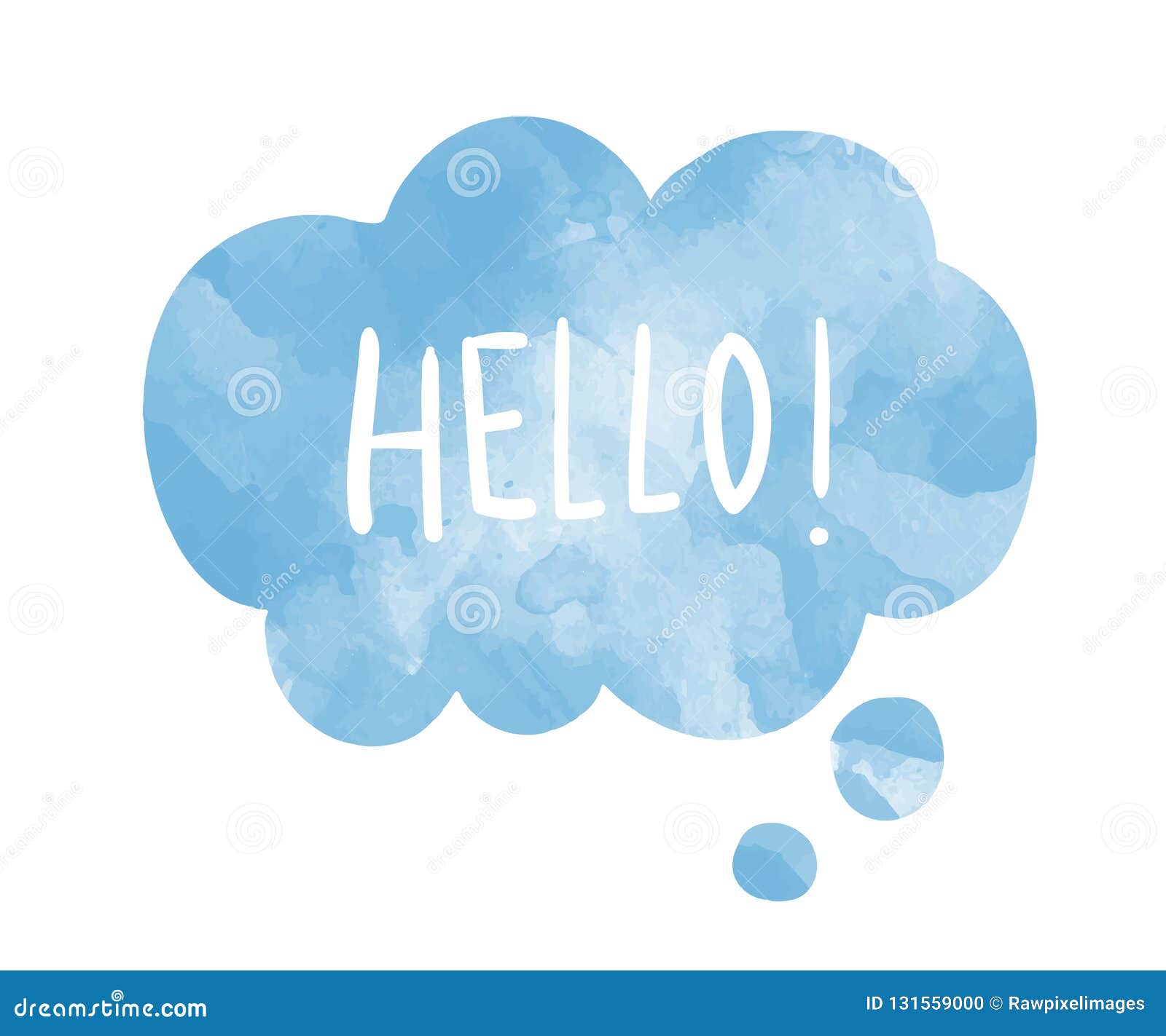 The Word Hello on a Speech Bubble Vector Stock Vector - Illustration of ...