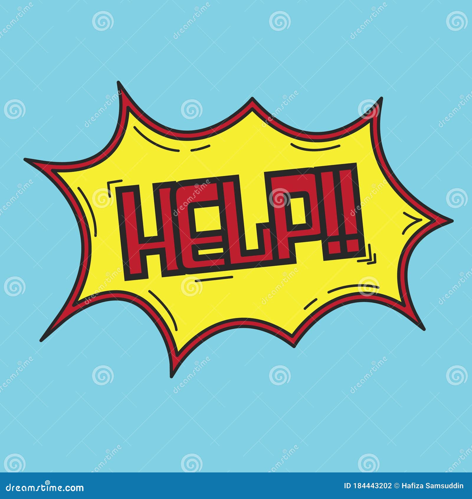 Word Help. Vector Illustration Decorative Background Design Stock ...