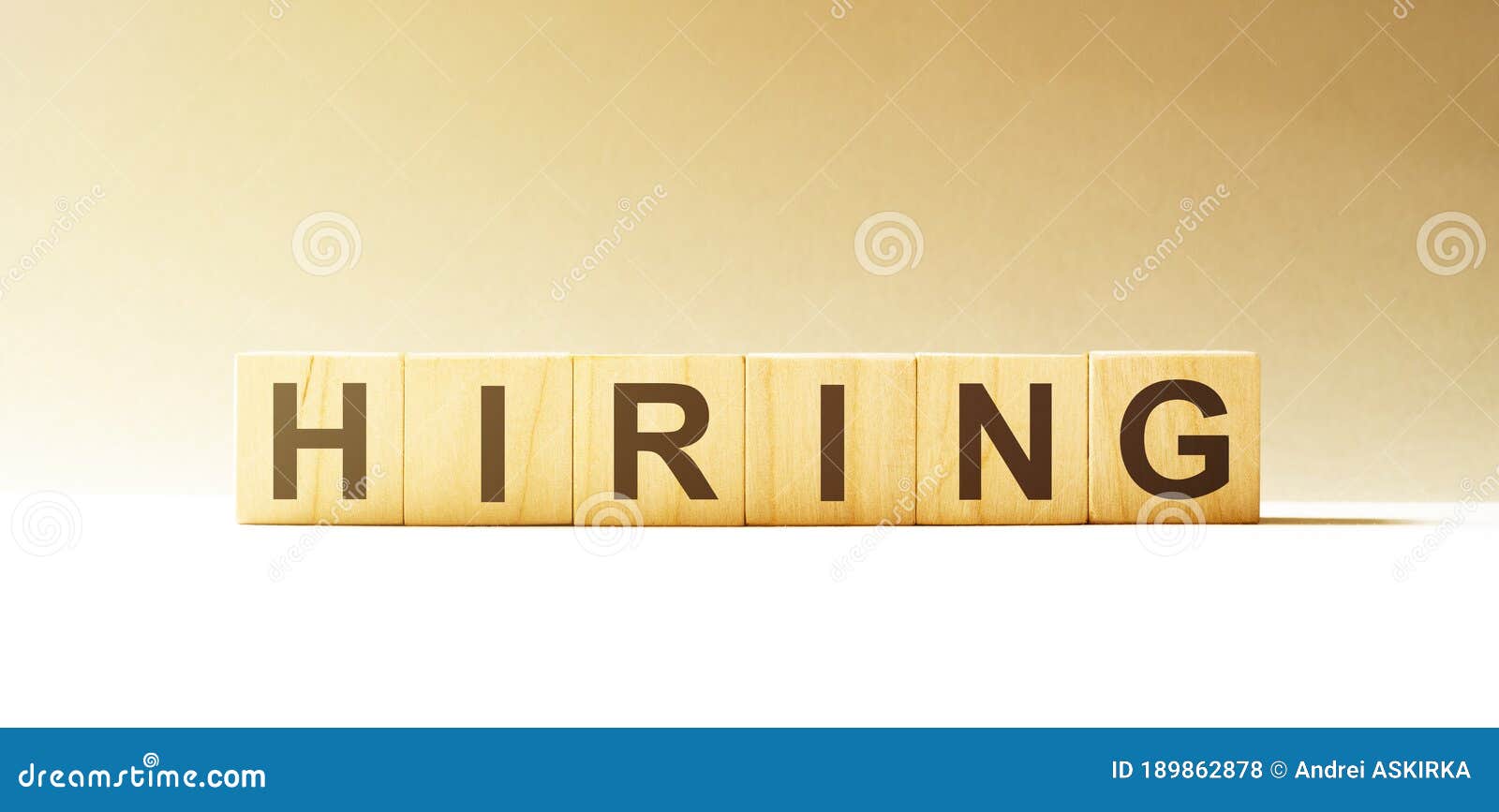 Word HIRING Made with Wood Building Blocks Stock Photo - Image of ...