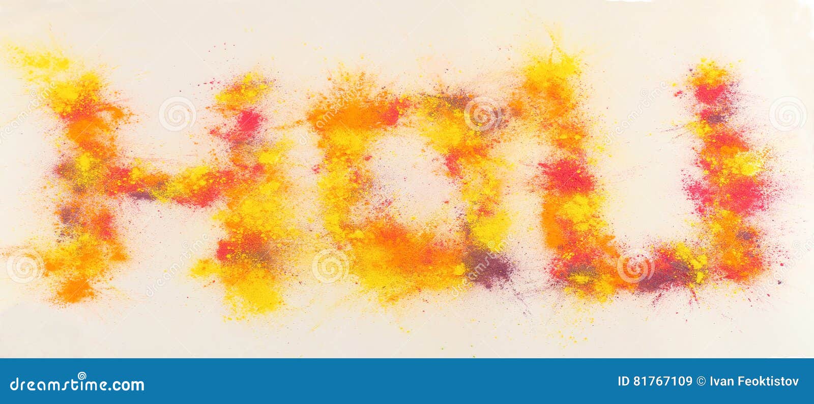 Word Holi Painted by Splash Stock Image - Image of celebration ...