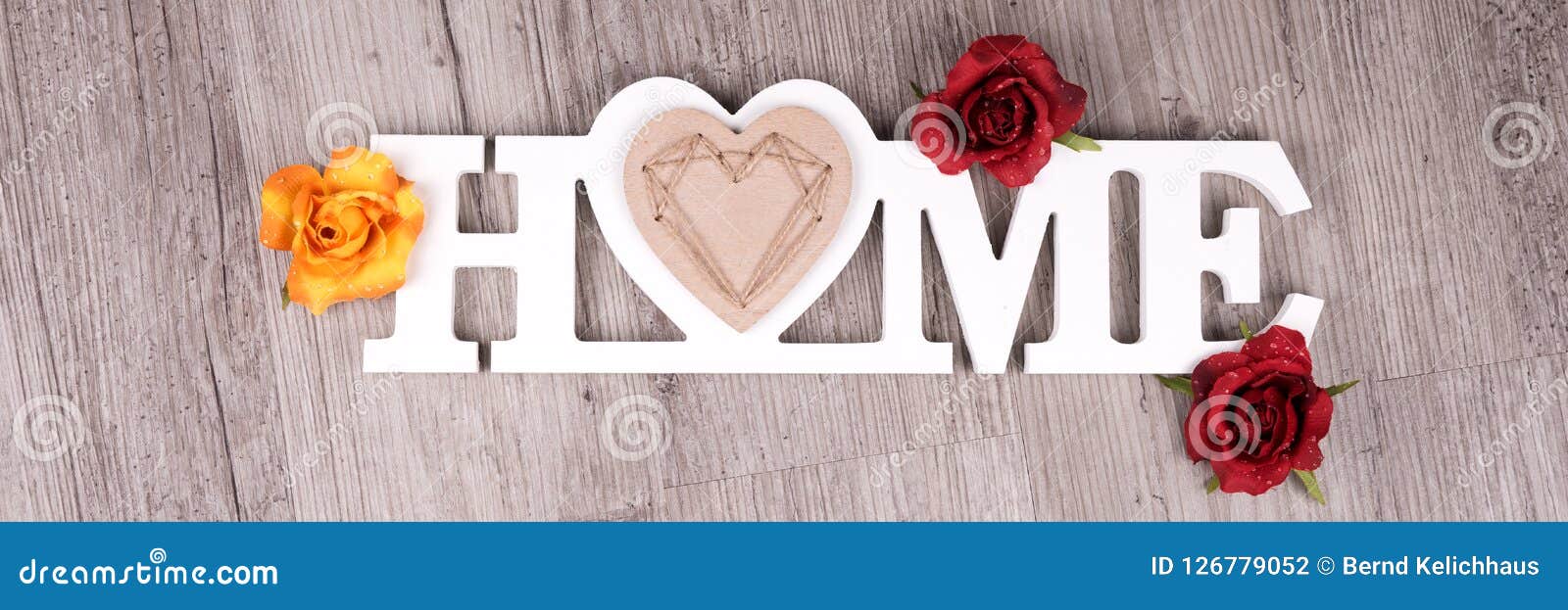 The Word Home Decorated with Roses Stock Photo - Image of sign, concept ...