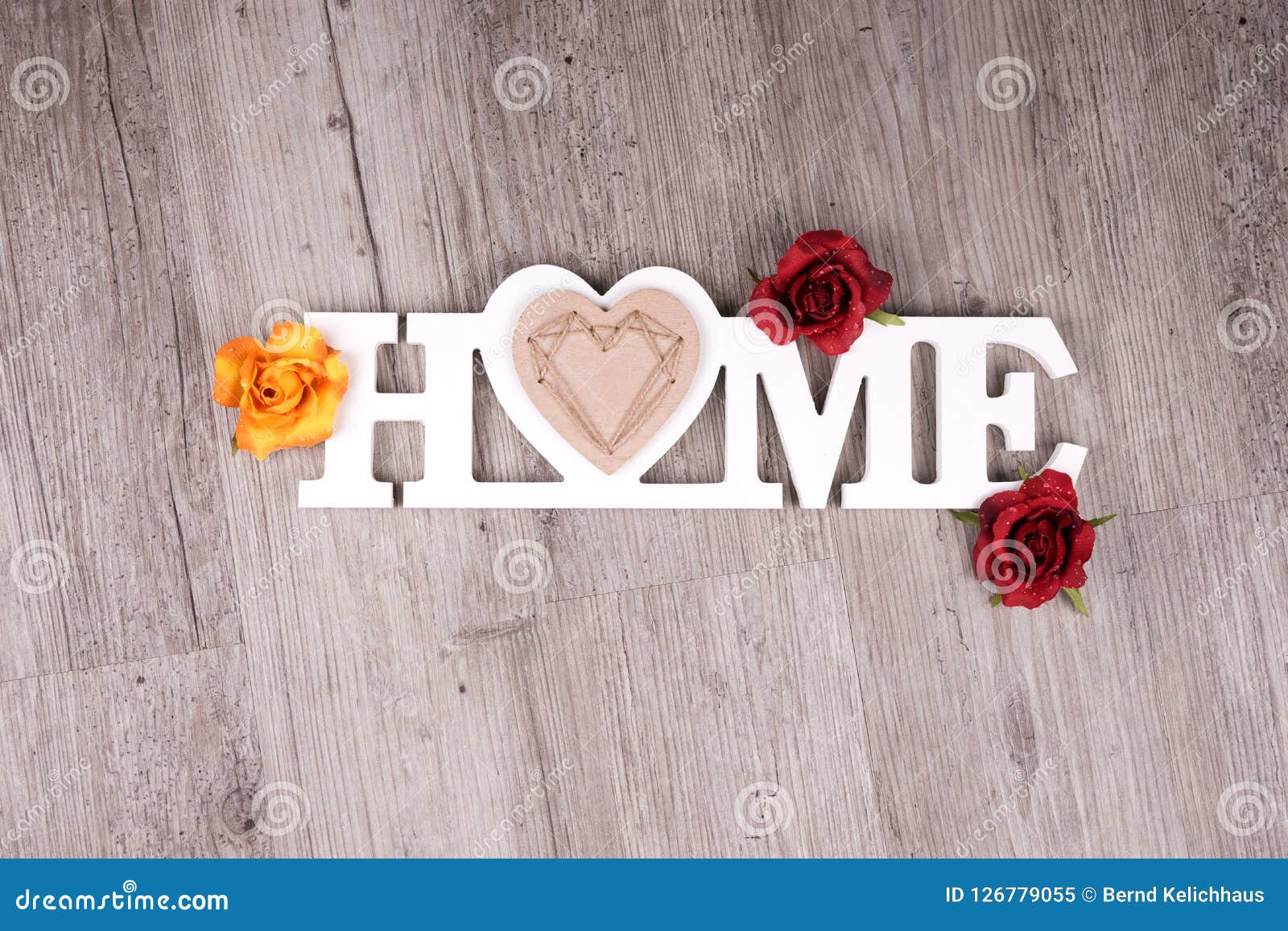 The Word Home Decorated with Roses Stock Image - Image of celebration ...