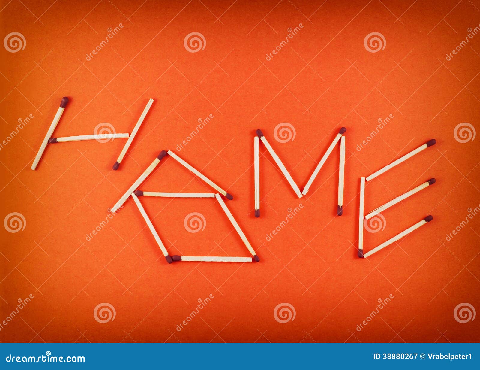 Word HOME Made of Matchsticks Stock Image - Image of flammable ...