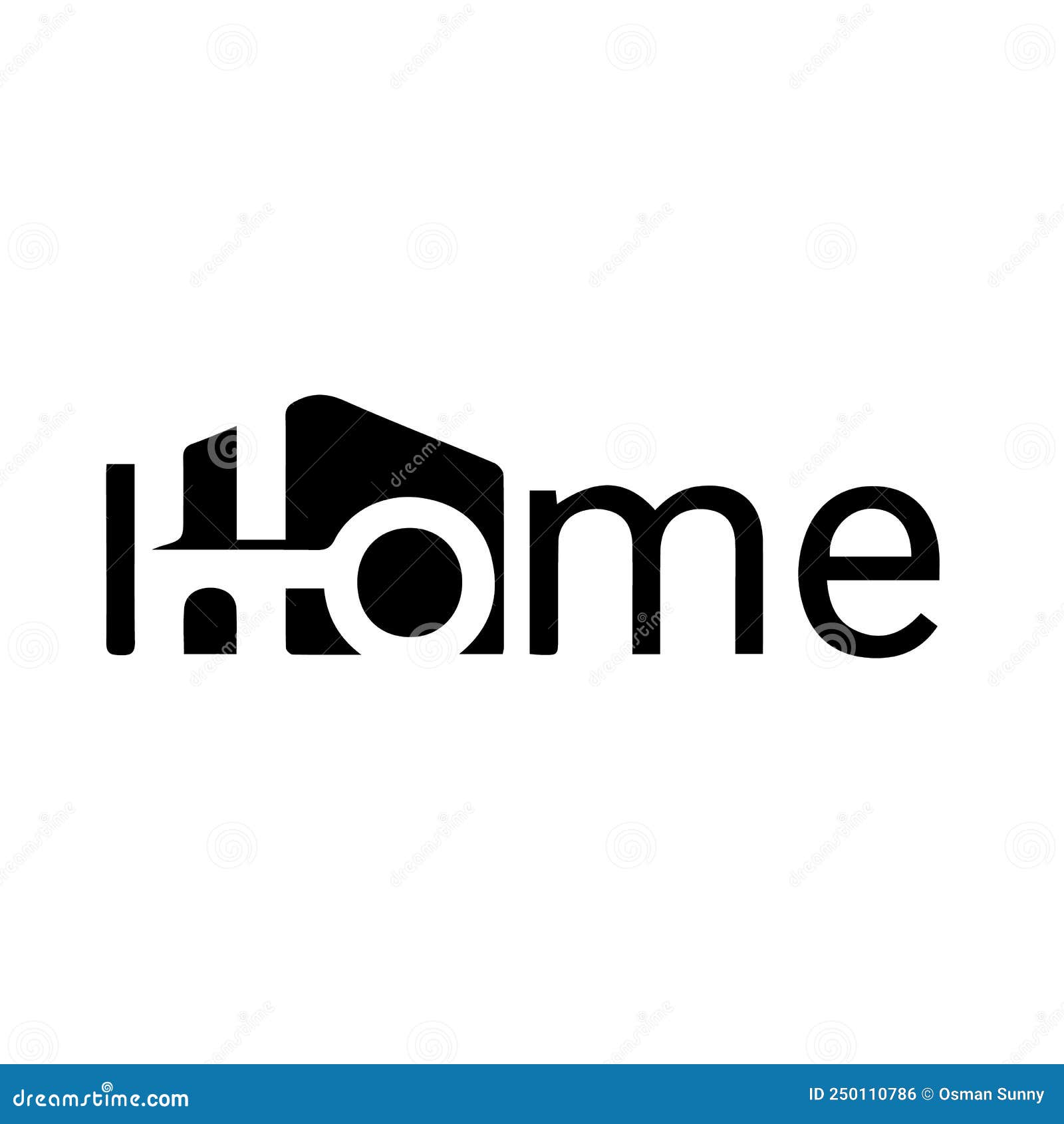 Word Home Real Estate Vector Logo Design Stock Vector - Illustration of ...