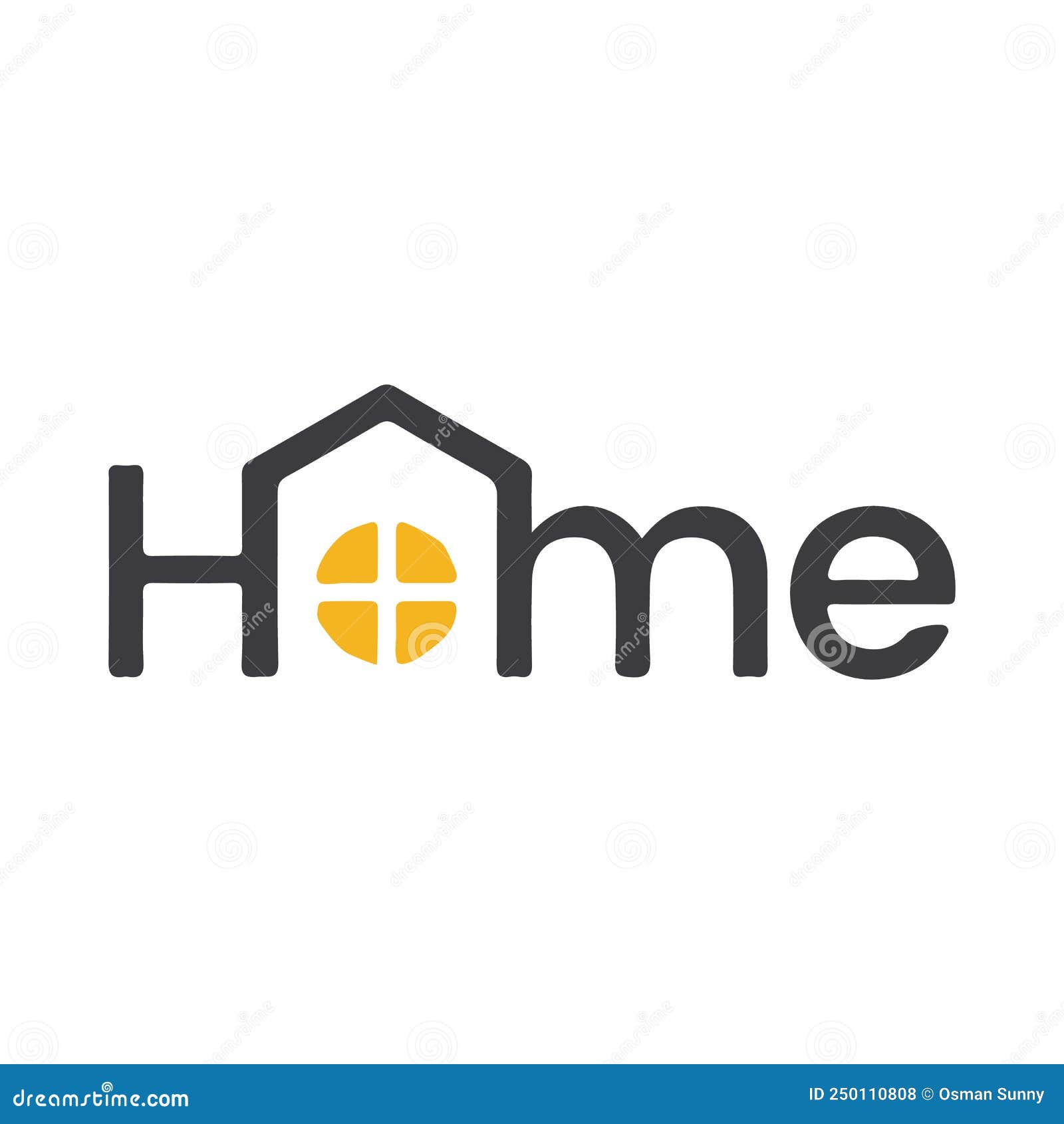 Word Home Real Estate Vector Logo Design Stock Vector - Illustration of ...
