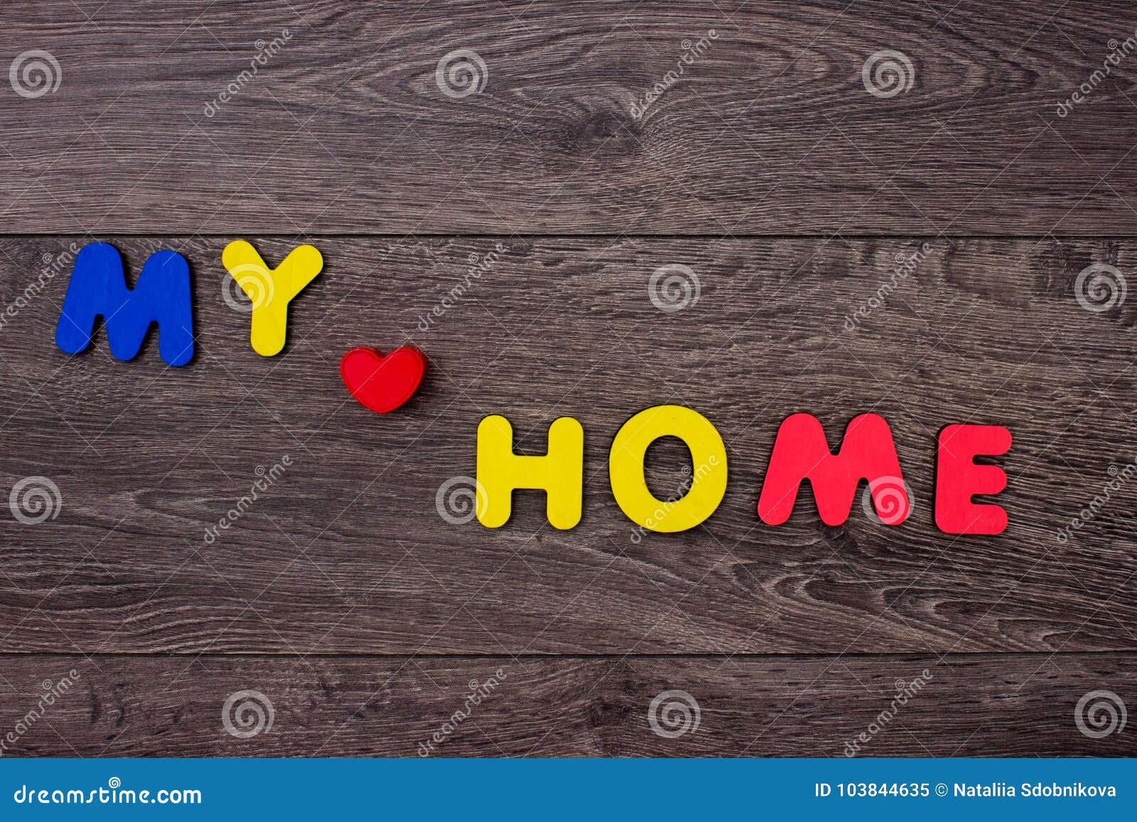 Word Home from Wooden Letters Stock Image - Image of decoration ...