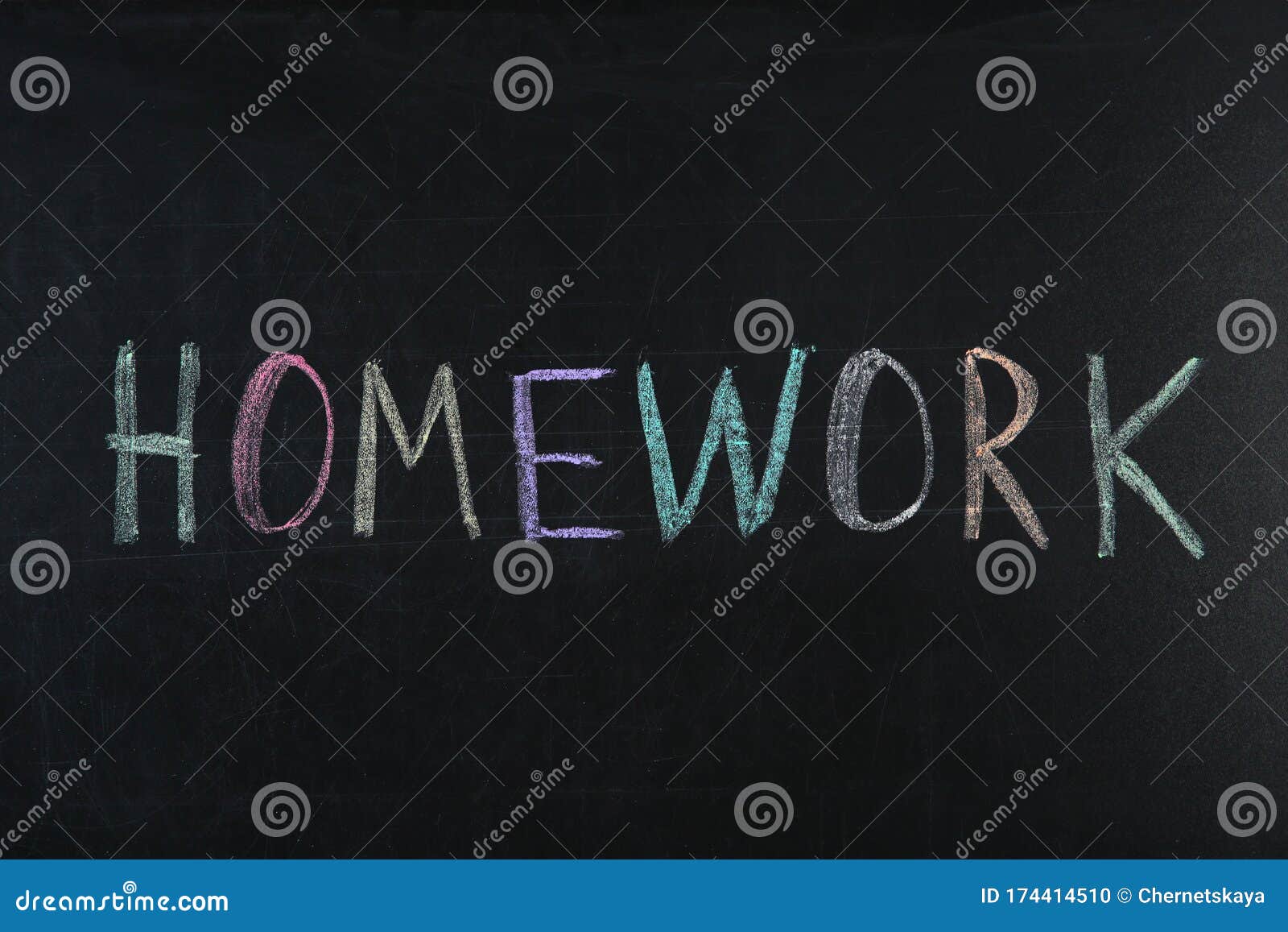 Word HOMEWORK Written with Chalk on Blackboard Stock Photo - Image of ...