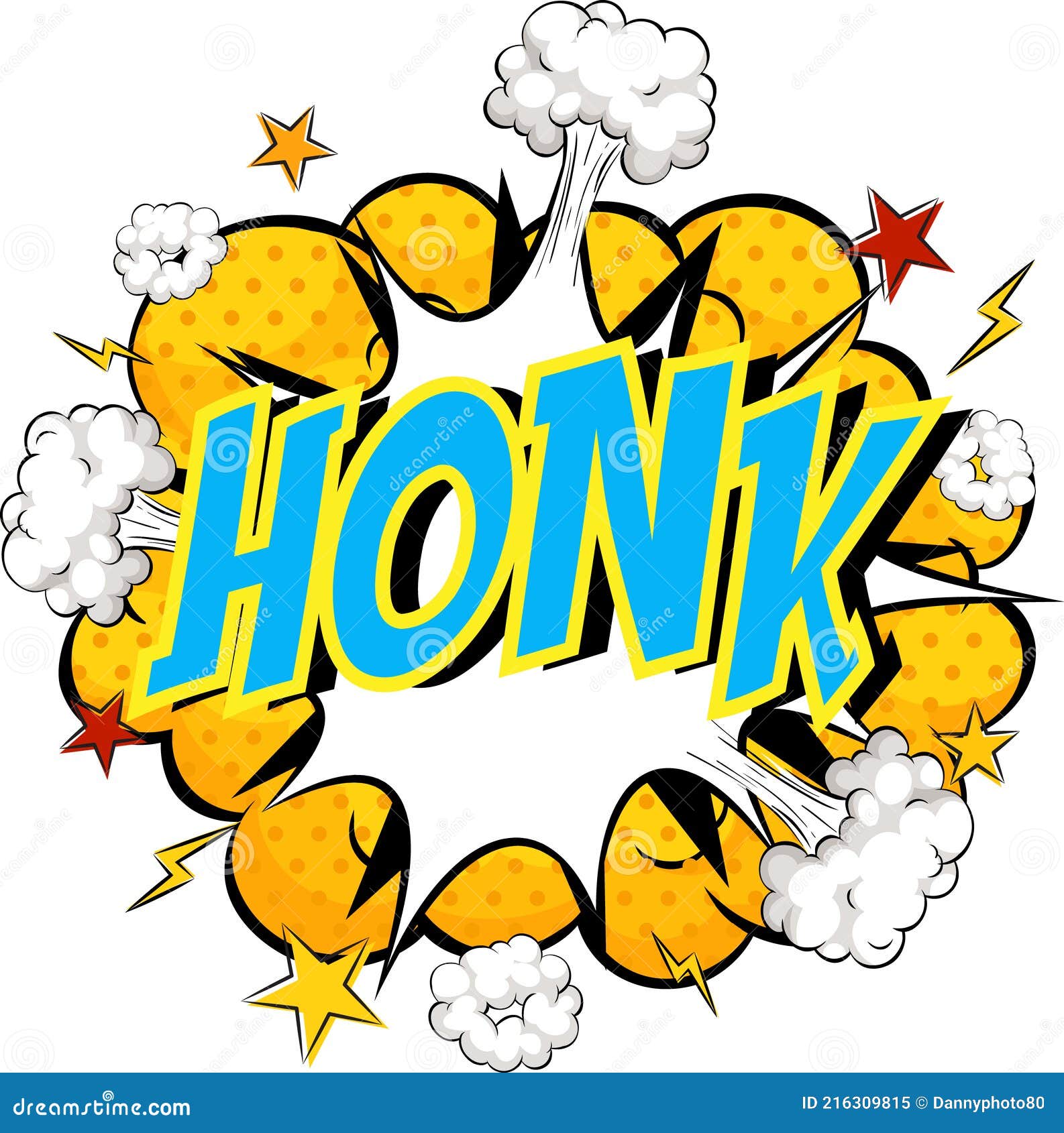 HONK! Comic Speech 3d Text Style Effect High Resolution Cartoon Vector ...