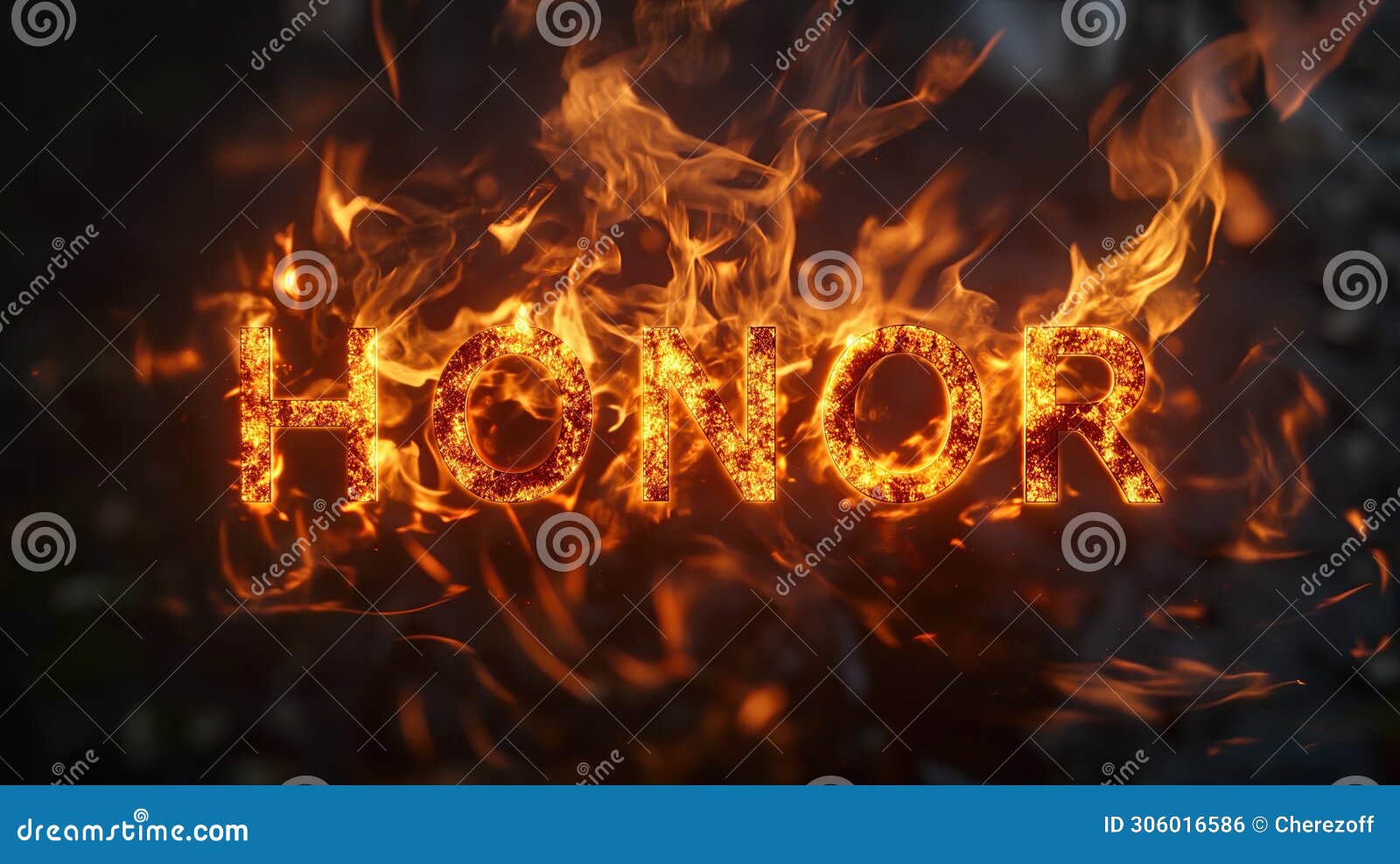 Word of Honor on Fire stock illustration. Illustration of success ...