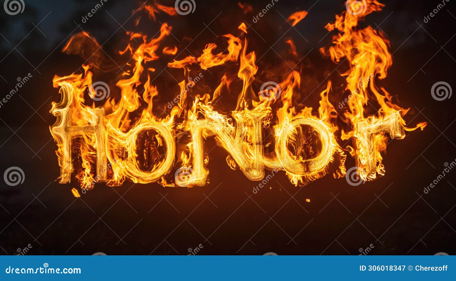 Word of Honor on Fire stock illustration. Illustration of success ...