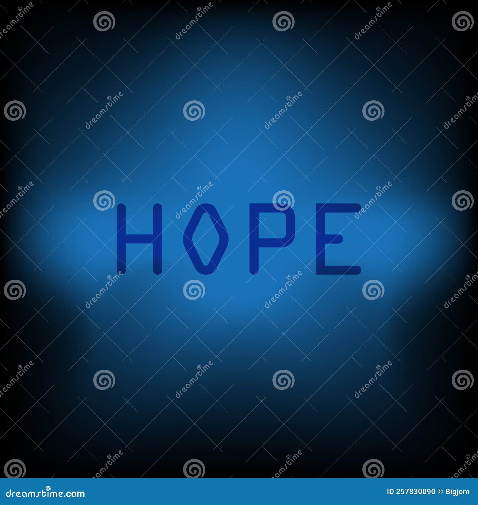 Word Hope Isolated on Blue Background. Vector Illustrator Stock ...