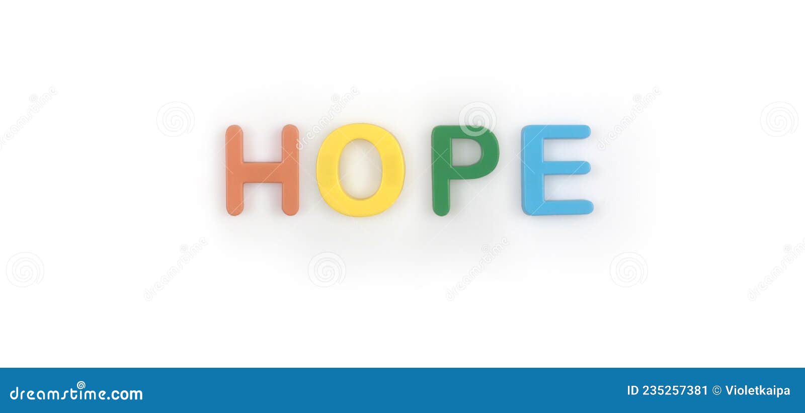 Word Hope Made of Letters Isolated Stock Illustration - Illustration of ...