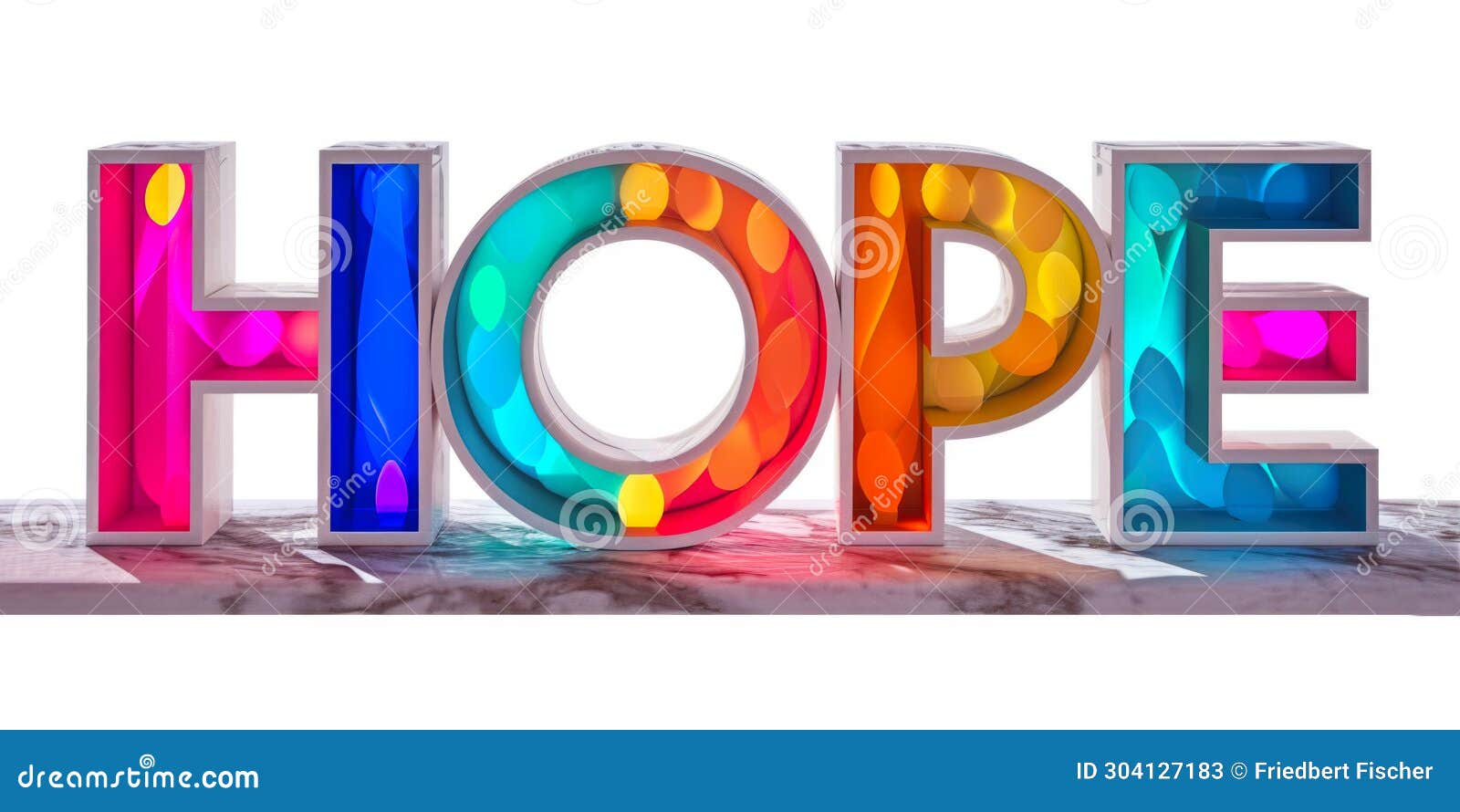 The Word Hope is Painted in Bright Colors Stock Image - Image of ...