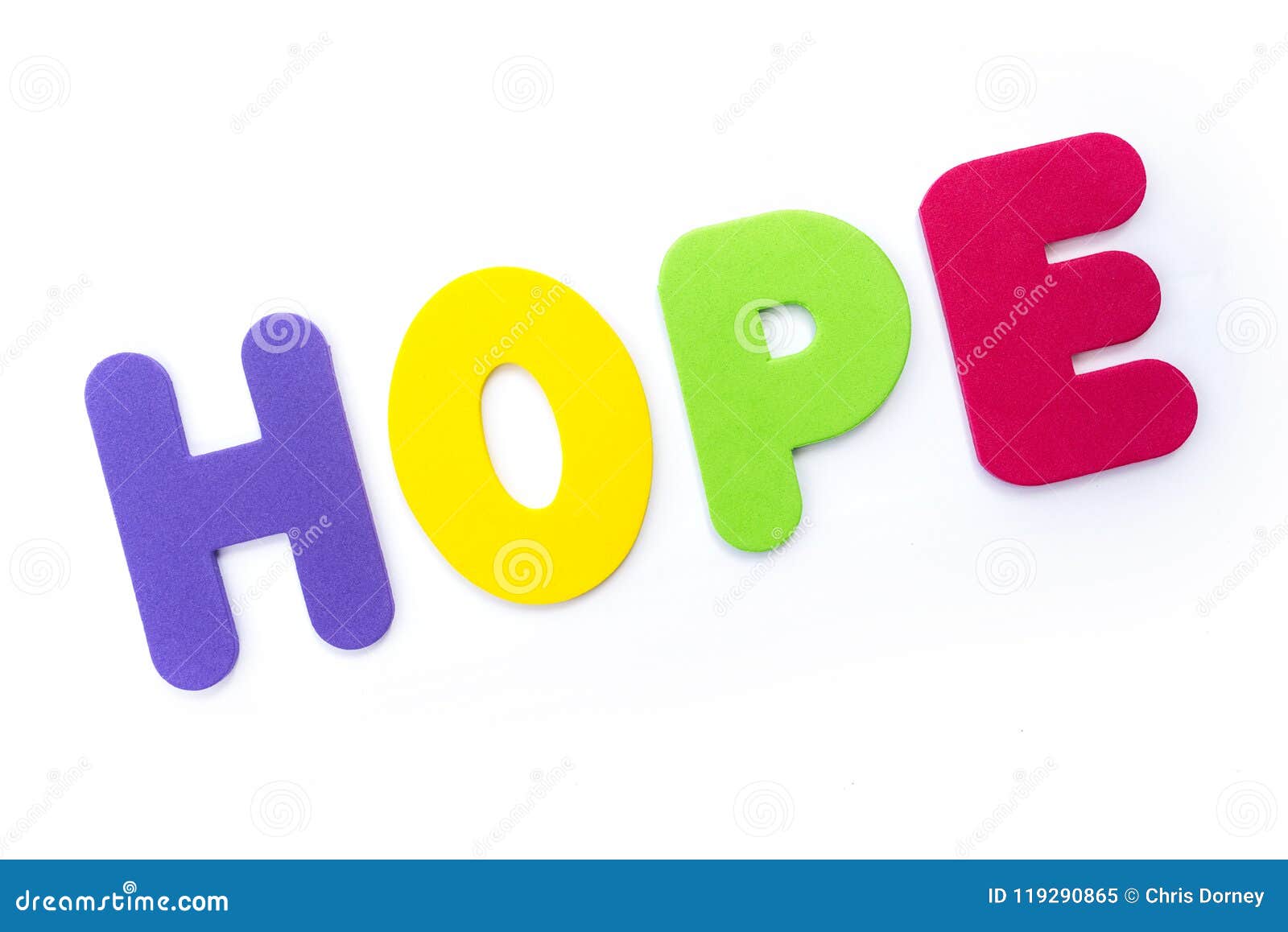 The word HOPE stock image. Image of colour, future, anticipation ...