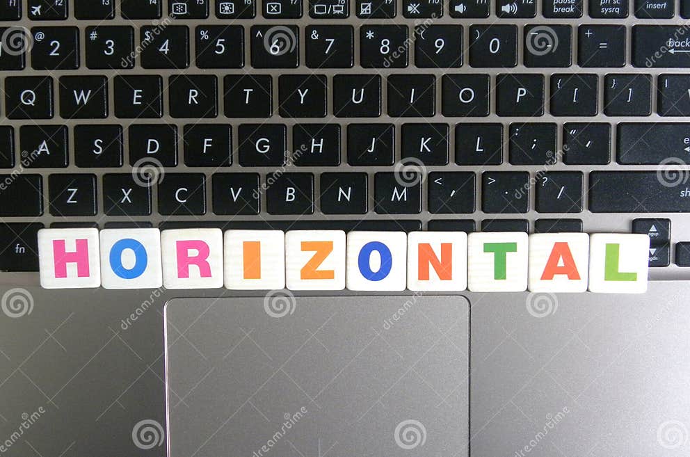 Word Horizontal on Keyboard Background Stock Photo - Image of ...