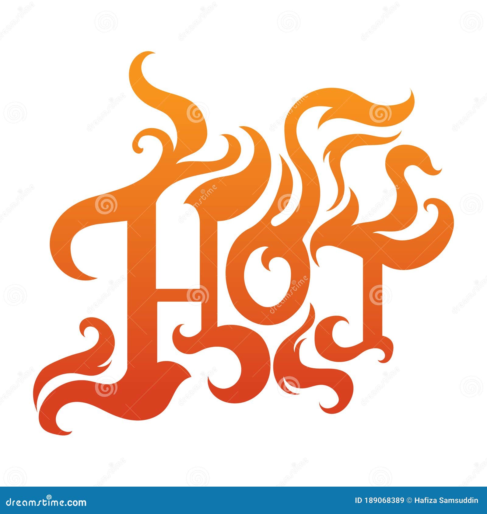 Word Hot. Vector Illustration Decorative Design Stock Vector ...