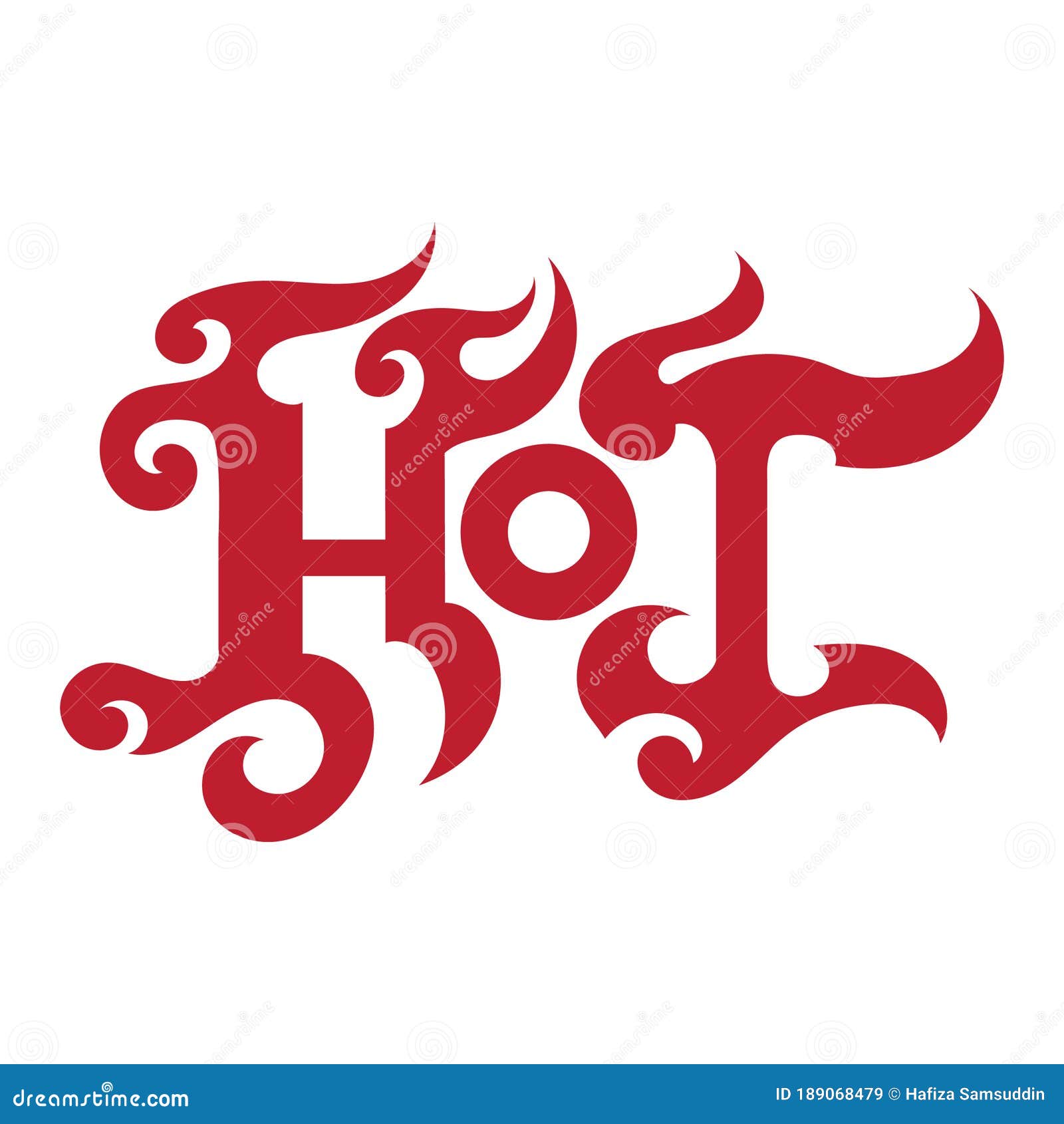Word Hot. Vector Illustration Decorative Design Stock Vector ...