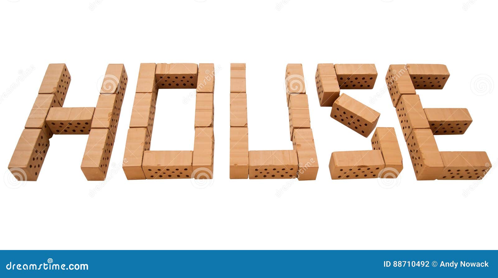 Word House Mini Brick_perspective Stock Photo - Image of build ...