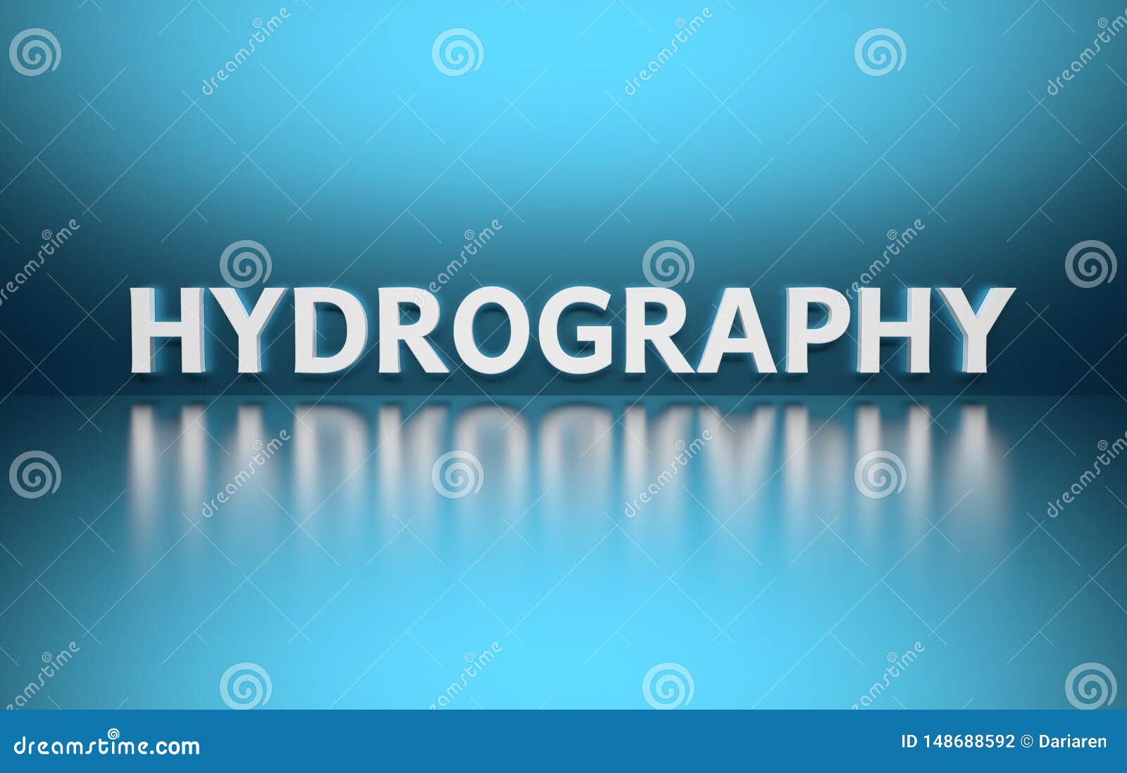 Word Hydrography on Blue Background Stock Illustration - Illustration ...