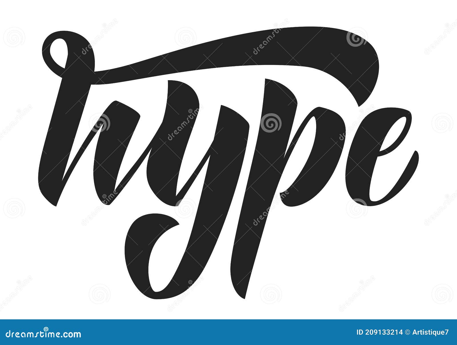Word Hype in Lettering Style Stock Vector - Illustration of motivation ...