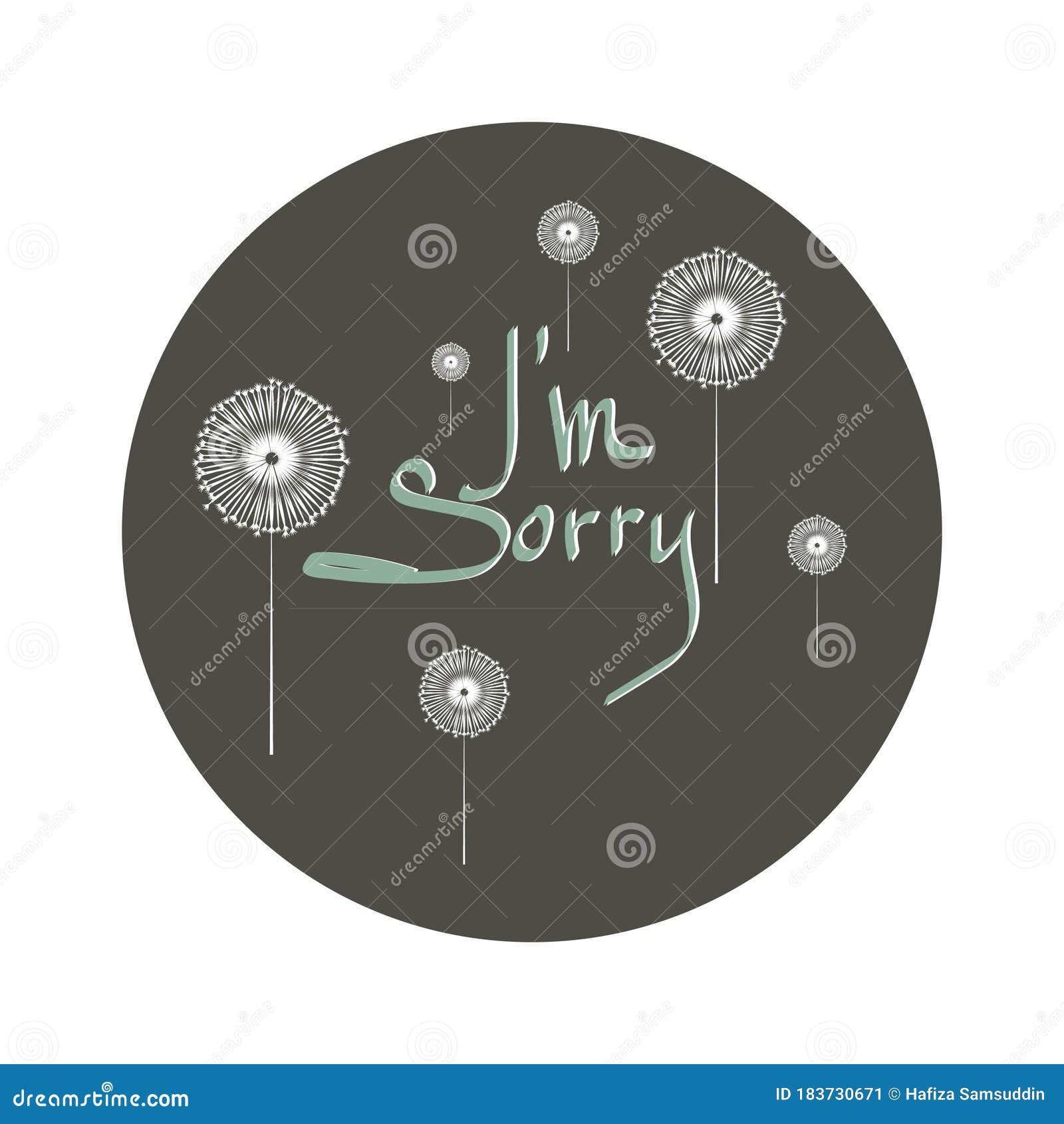Word I am Sorry. Vector Illustration Decorative Background Design Stock ...