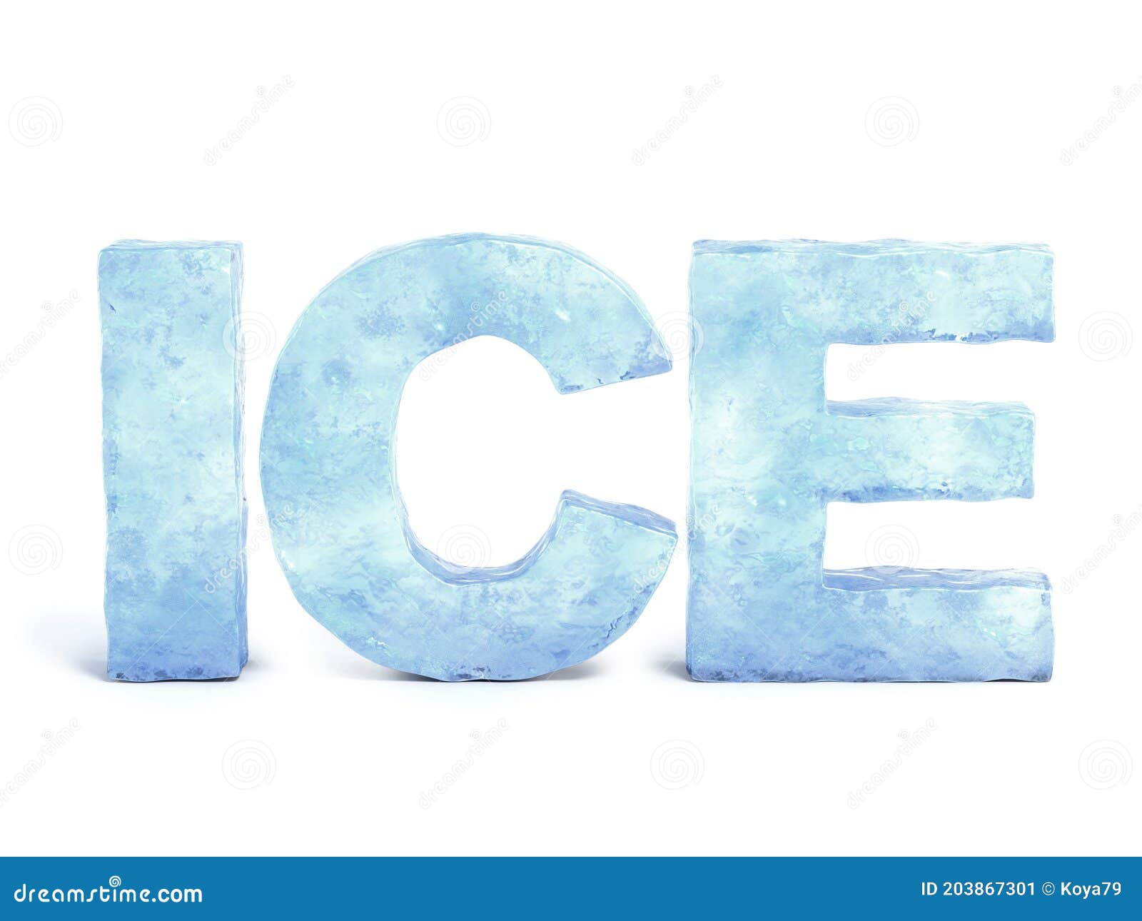 Word Ice Made of Ice 3d Rendering Stock Illustration - Illustration of ...