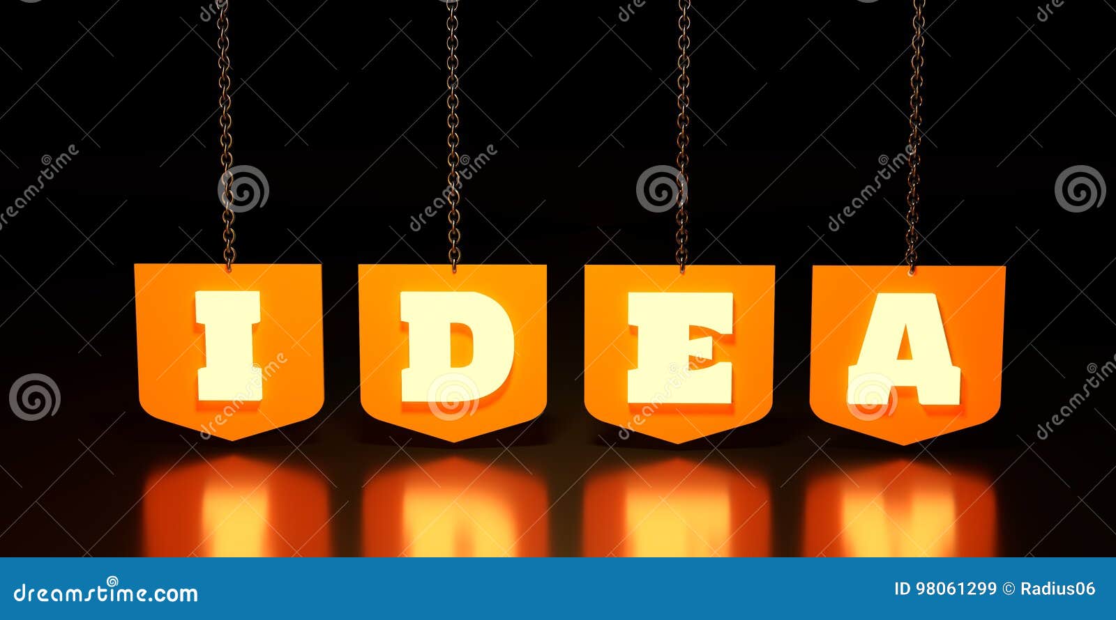 Word Idea Suspended Chain Stock Illustrations – 3 Word Idea Suspended ...