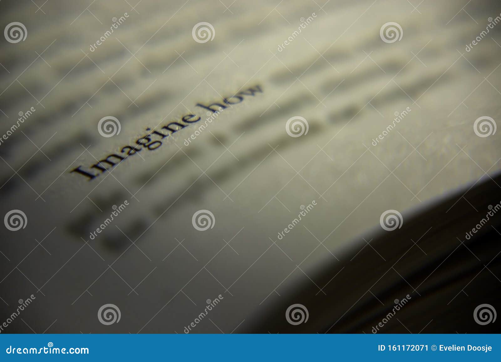 Word imagine in book stock image. Image of book, macro - 161172071
